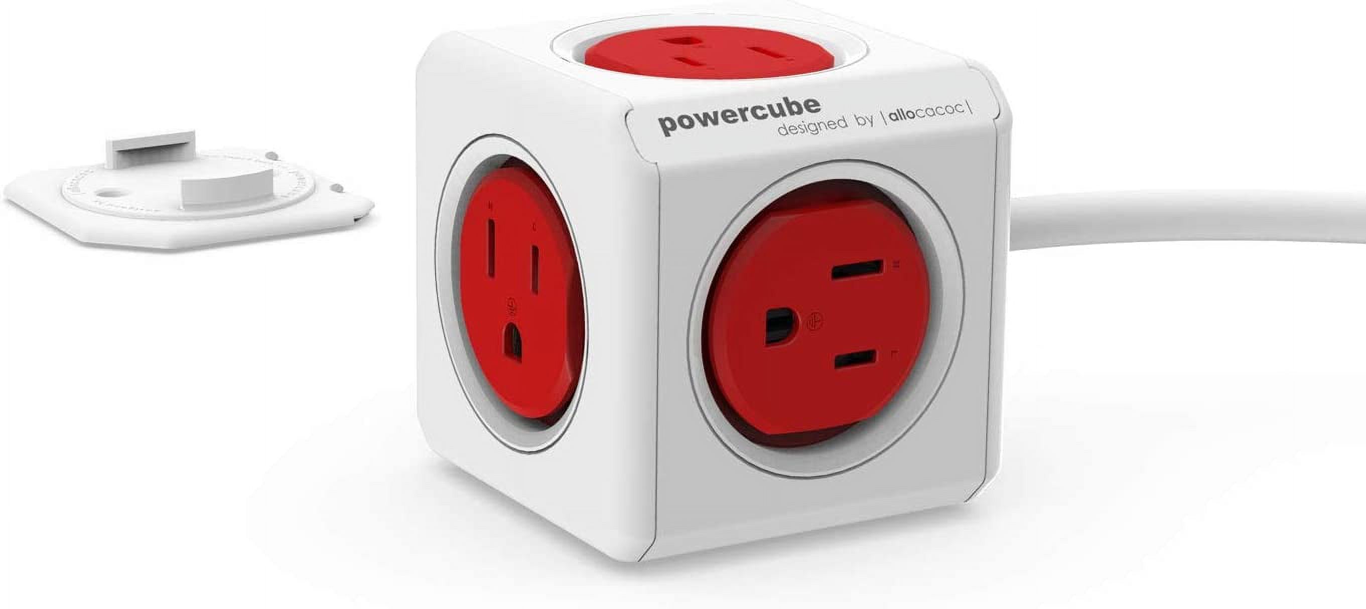 , PowerCube |Extended|, 5 outlets, 5 feet cable, Mounting dock, Surge ...