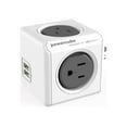 Allocacoc PowerCube Original USB, 4 Sockets Surge Gray, Dual USB ...