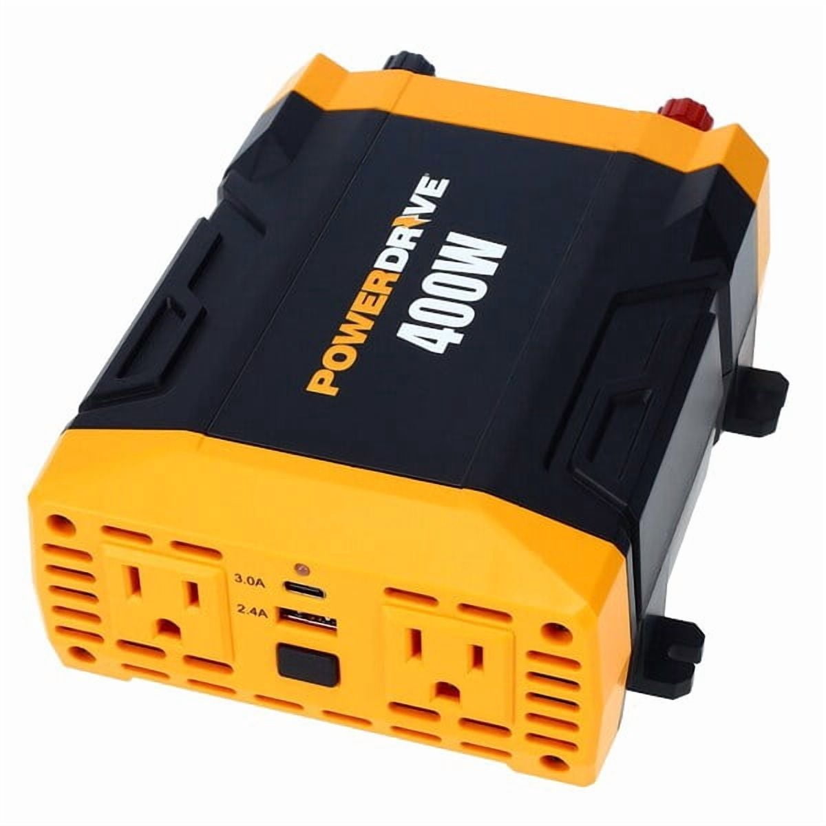 PowerDrive PWD400 15V 400W Surge Power Inverter with 4 Outlets ...