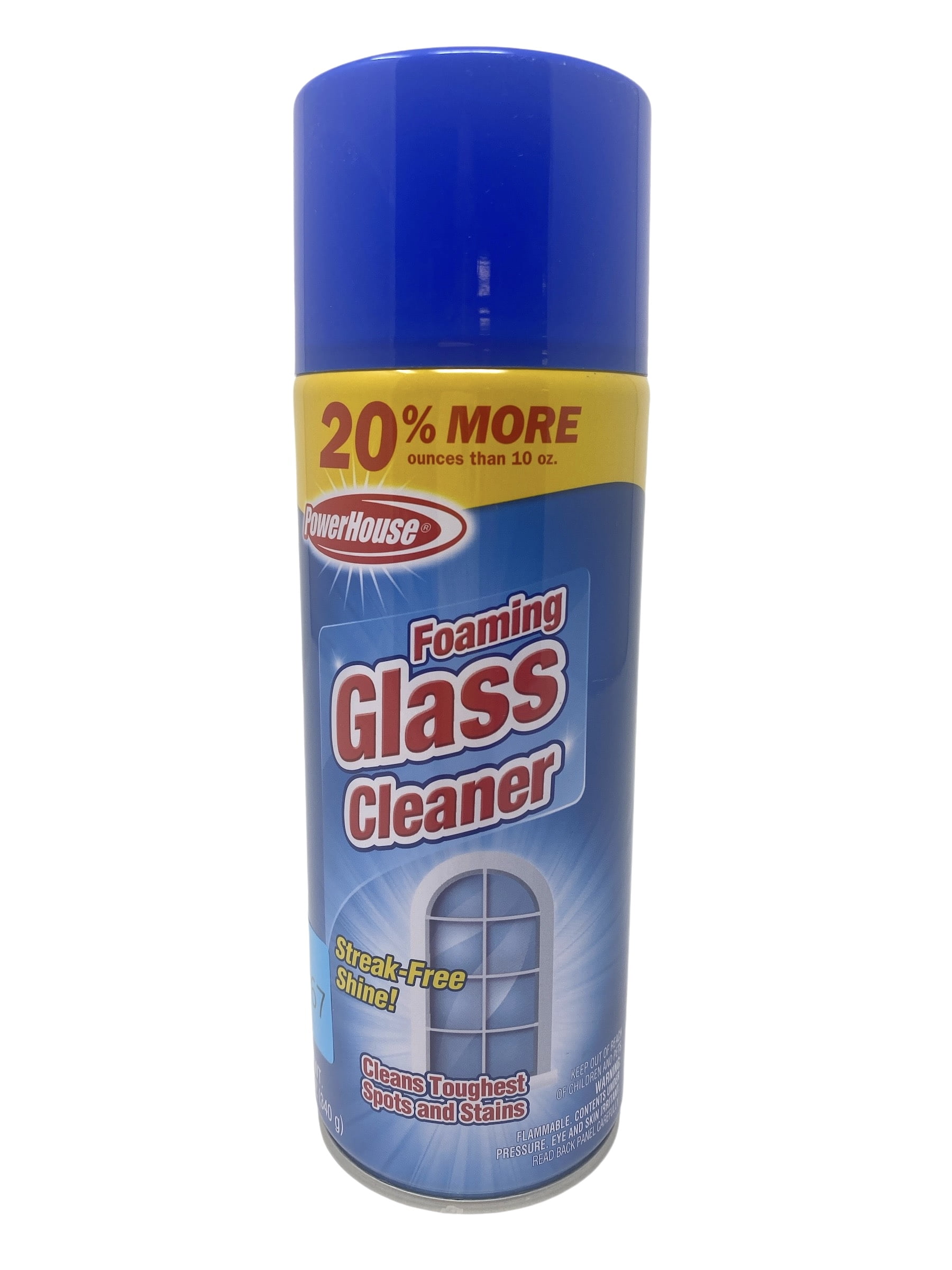 PowerHouse Foaming Glass Cleaner, 12 oz – Streak-Free Shine, Tough on ...