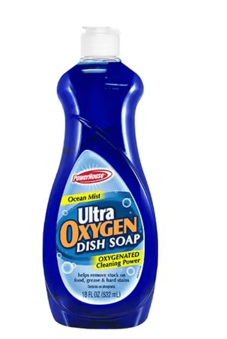 PowerHouse Ultra Oxygen Dish Soap Ocean Mist, Tough on Grease, Gentle ...