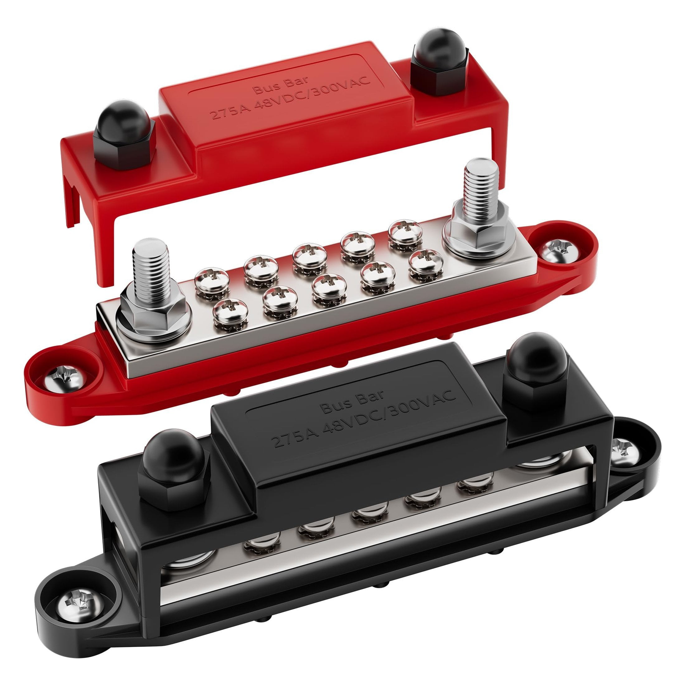 PowerLink 12V 275A Bus Bar Distribution Block with Terminal Studs and ...