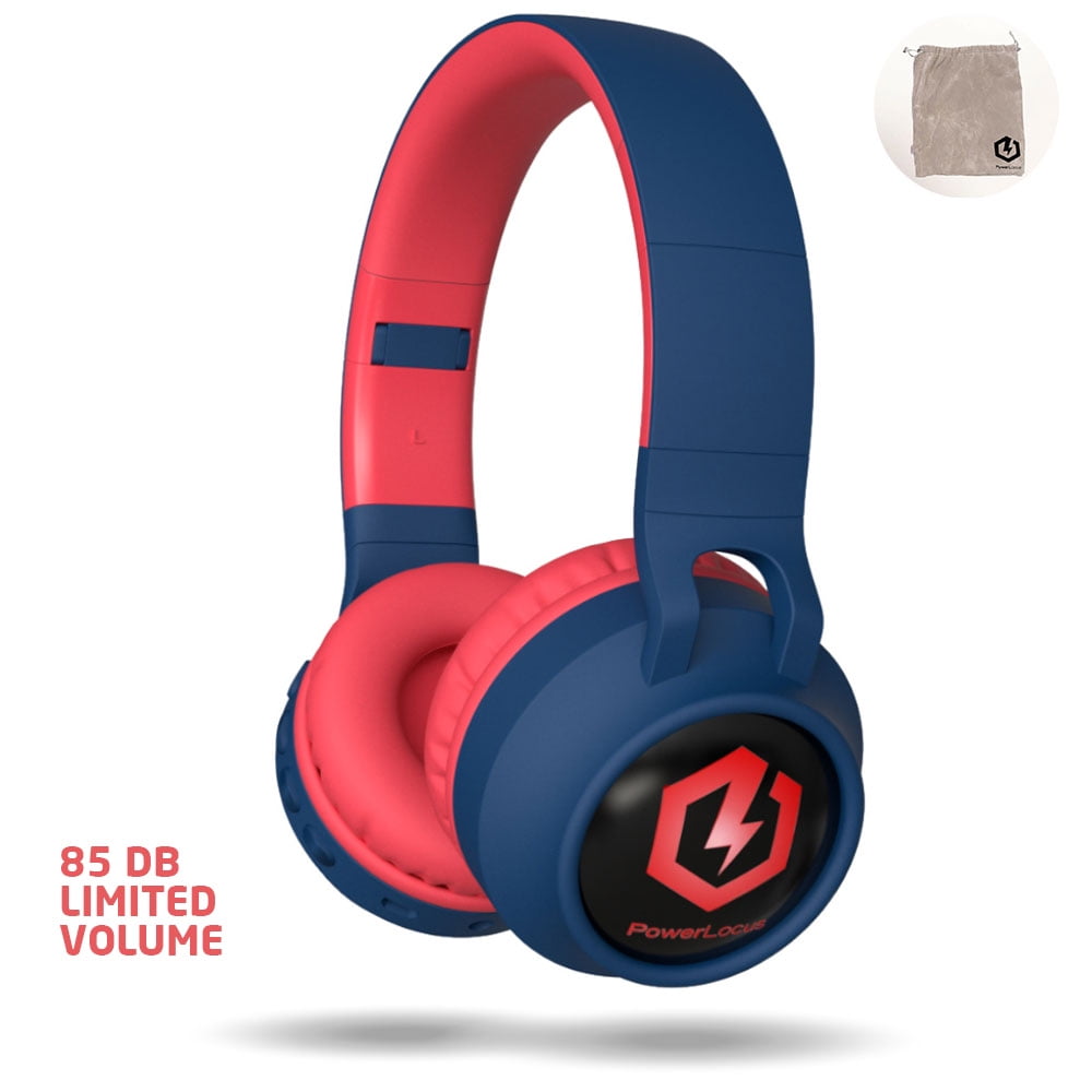 PowerLocus Buddy Chil's Wireless Over Ear Headphones, Blue & Red ...