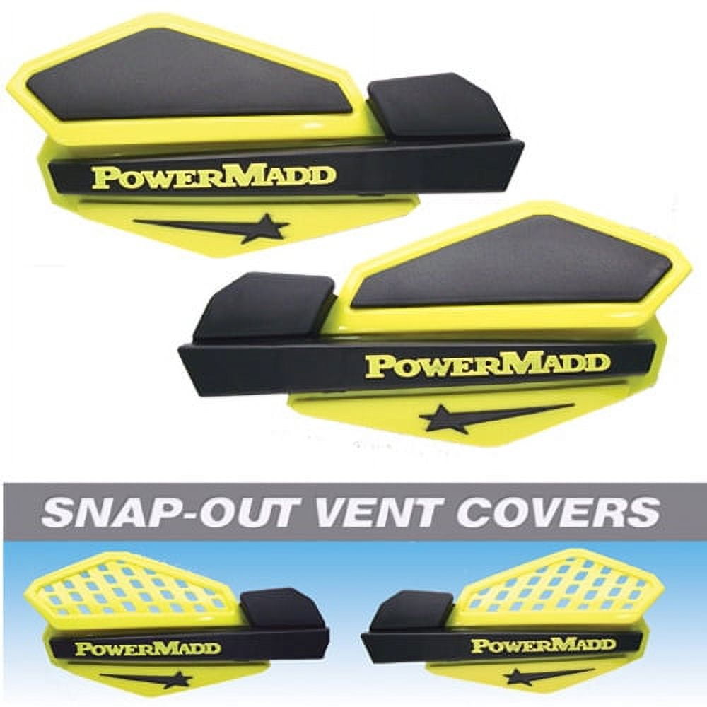 PowerMadd 34206 Star Series Handguard - RM Yellow/Black - Walmart.com
