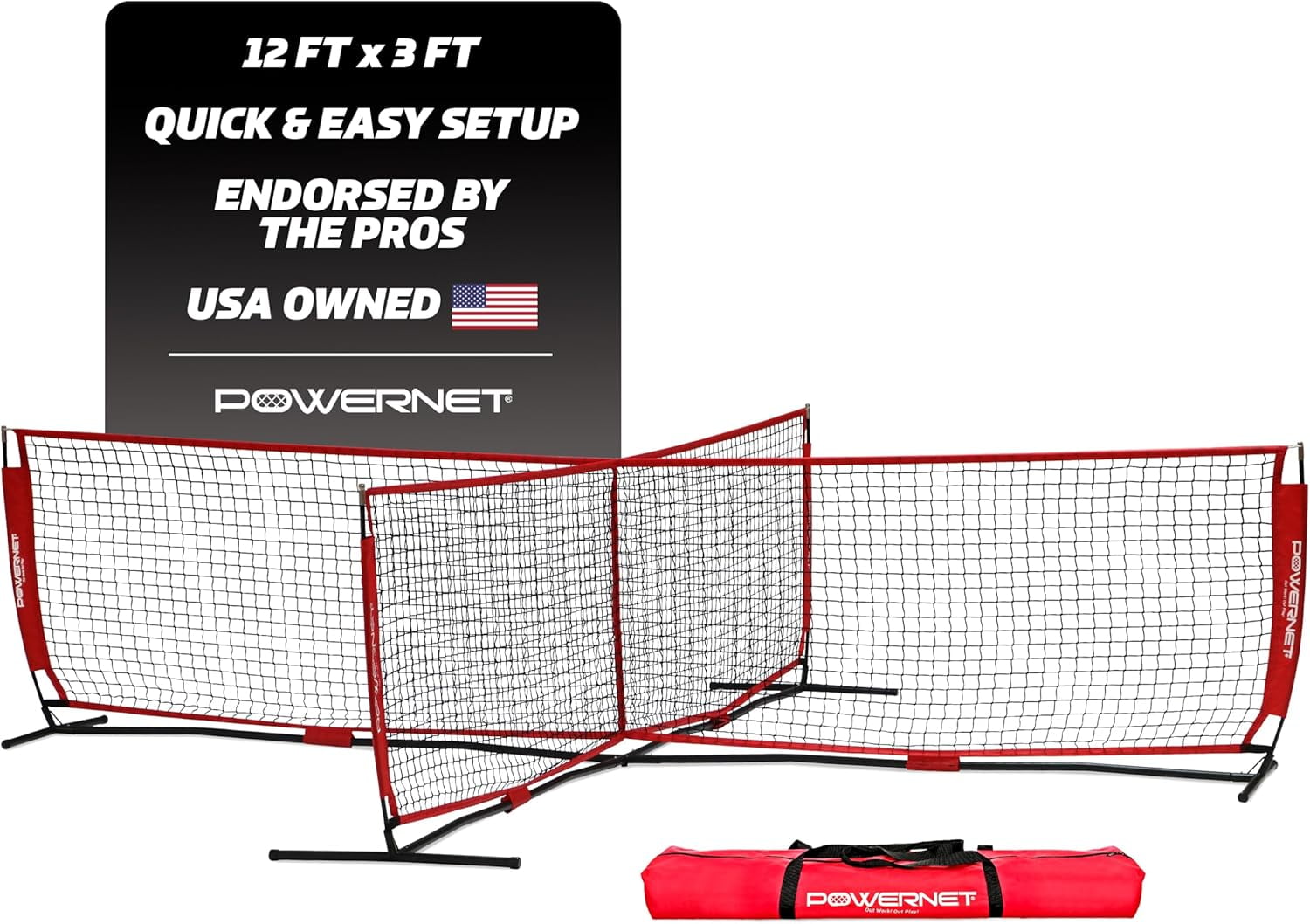 PowerNet 4 Way Soccer Net, Portable Indoor & Outdoor Soccer Training ...