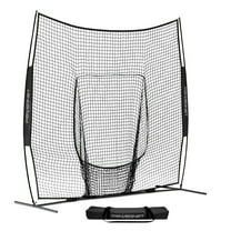 PowerNet 7x7 PRO Portable Pitching Batting Net with One Piece Frame and ...