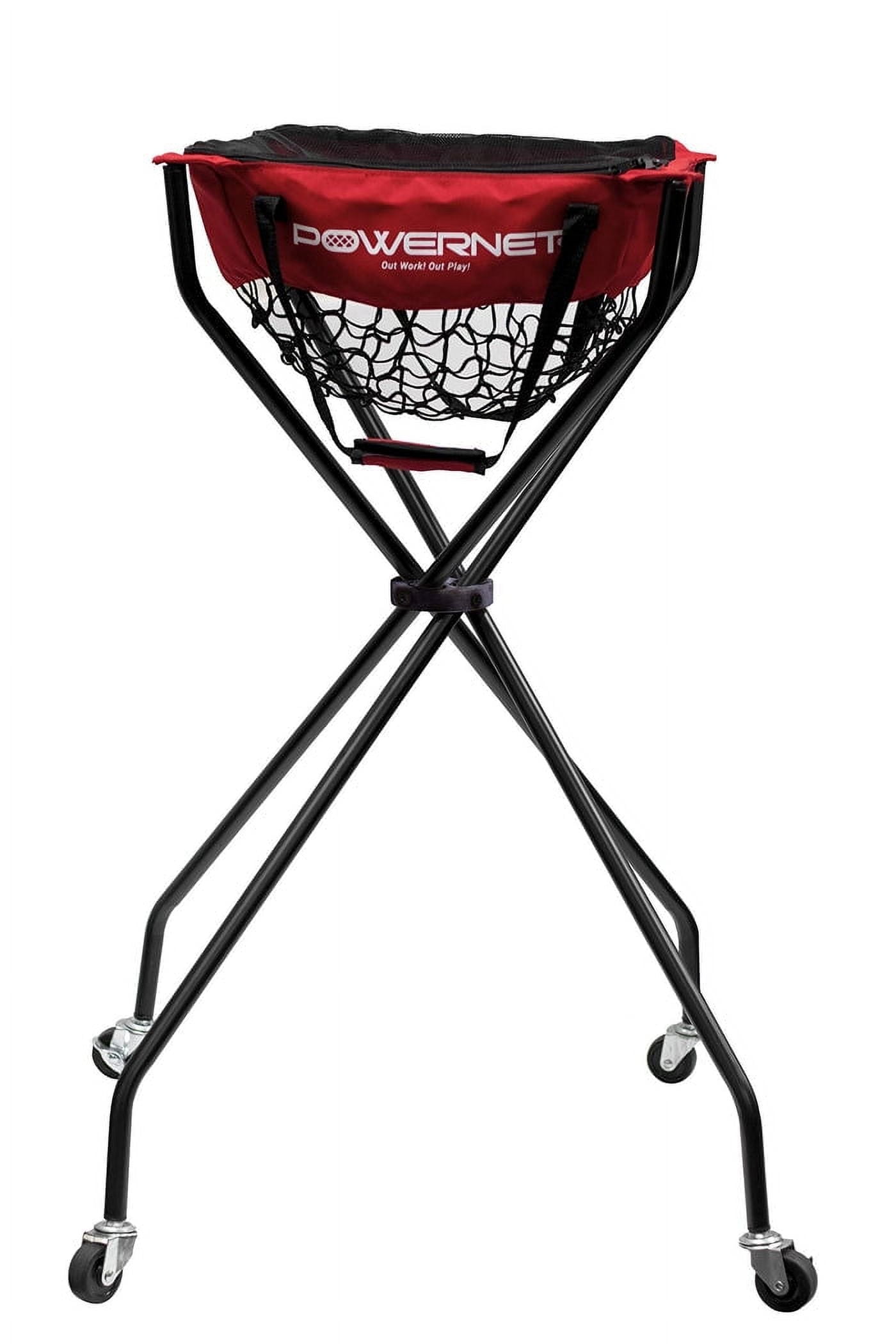 PowerNet Baseball Softball Tennis Ball Caddy, 36" Portable Practice ...