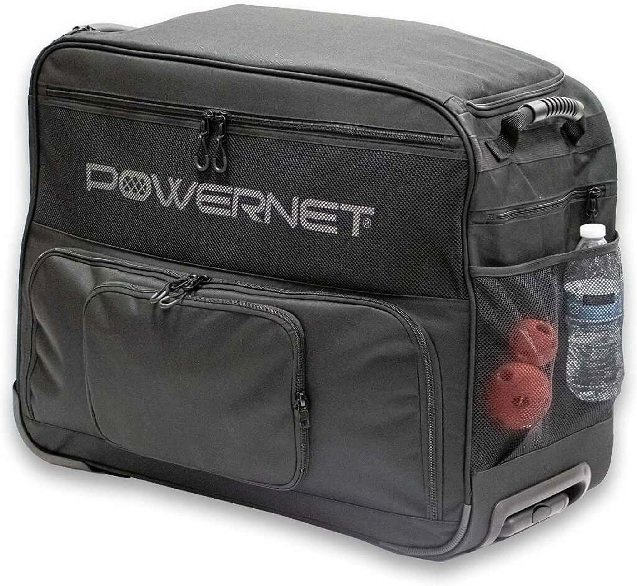PowerNet Dual Compartment Rolling Sports Equipment Caddy Cart with ...