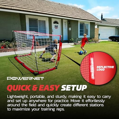 PowerNet Carli Lloyd Soccer Goal, Portable Net Collapsible Metal Base ...