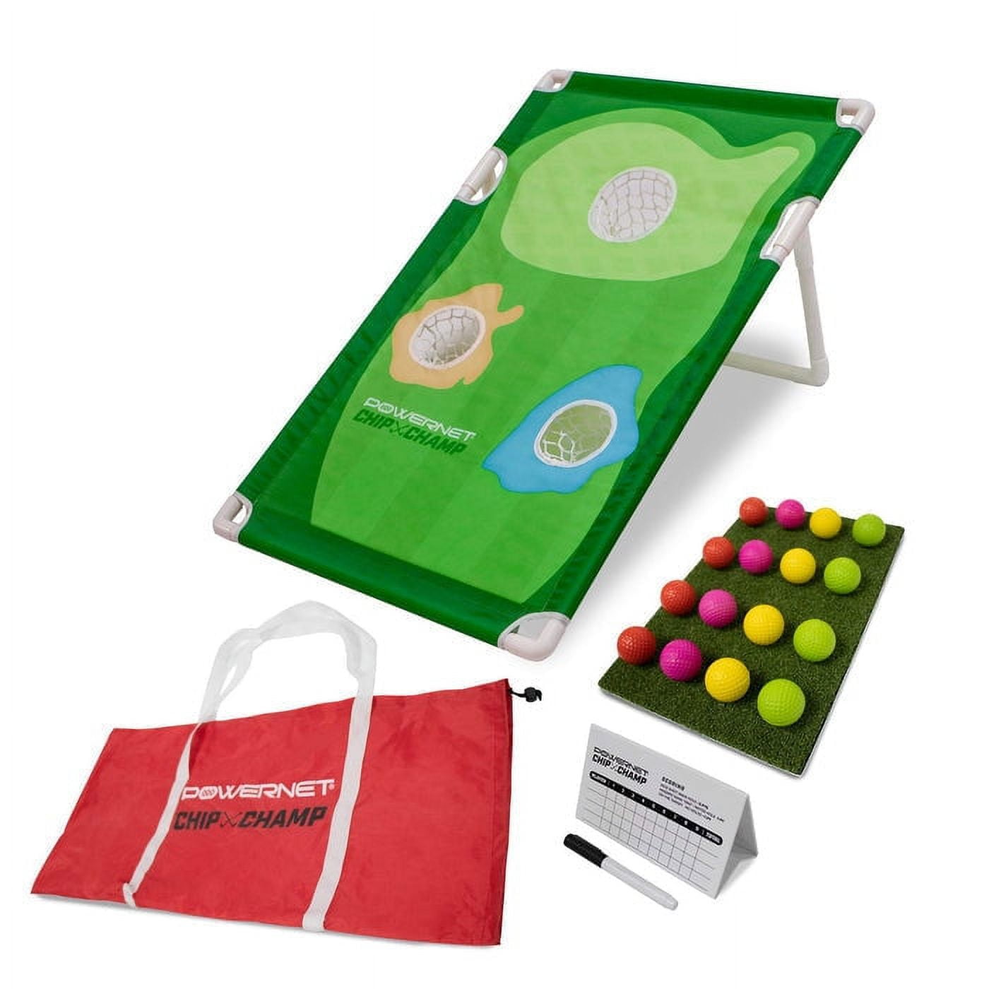 PowerNet Chip Champ Golf Portable Cornhole Game with Balls Included ...
