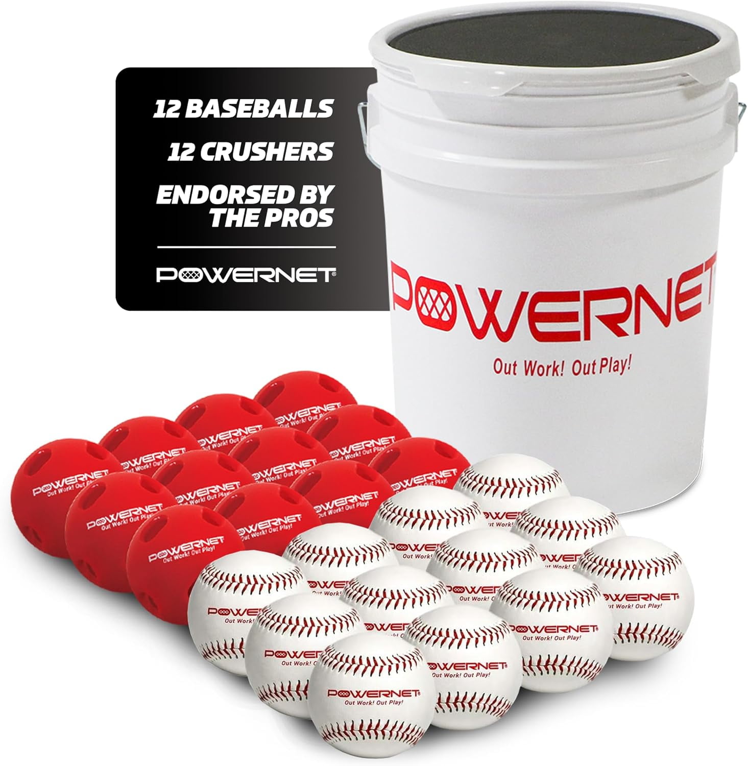 PowerNet Crushers & Weighted Balls, Softball Baseball Hitting Trainer ...