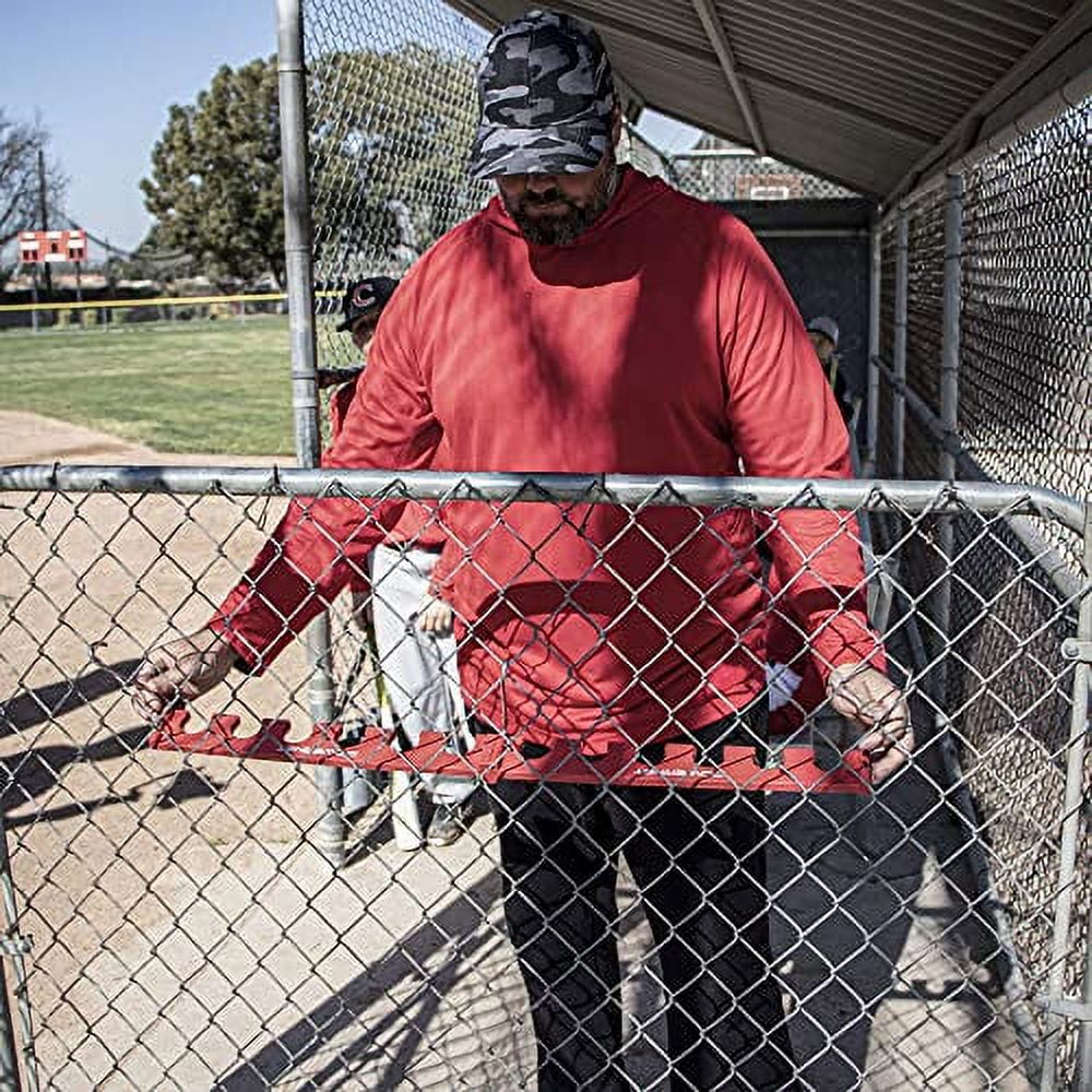 PowerNet Dugout Bundle | Baseball Softball Bat Fence Rack + Fence Hook ...