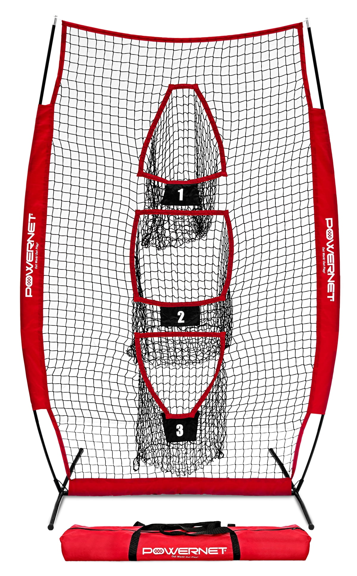 PowerNet Football Passing Net | 4' x 8' Portable 3 Target Pocket ...
