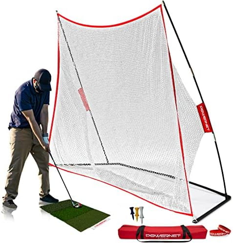 PowerNet Golf Net and Mat Bundle | Tri-Turf Mat | Work on Drives, Chips ...