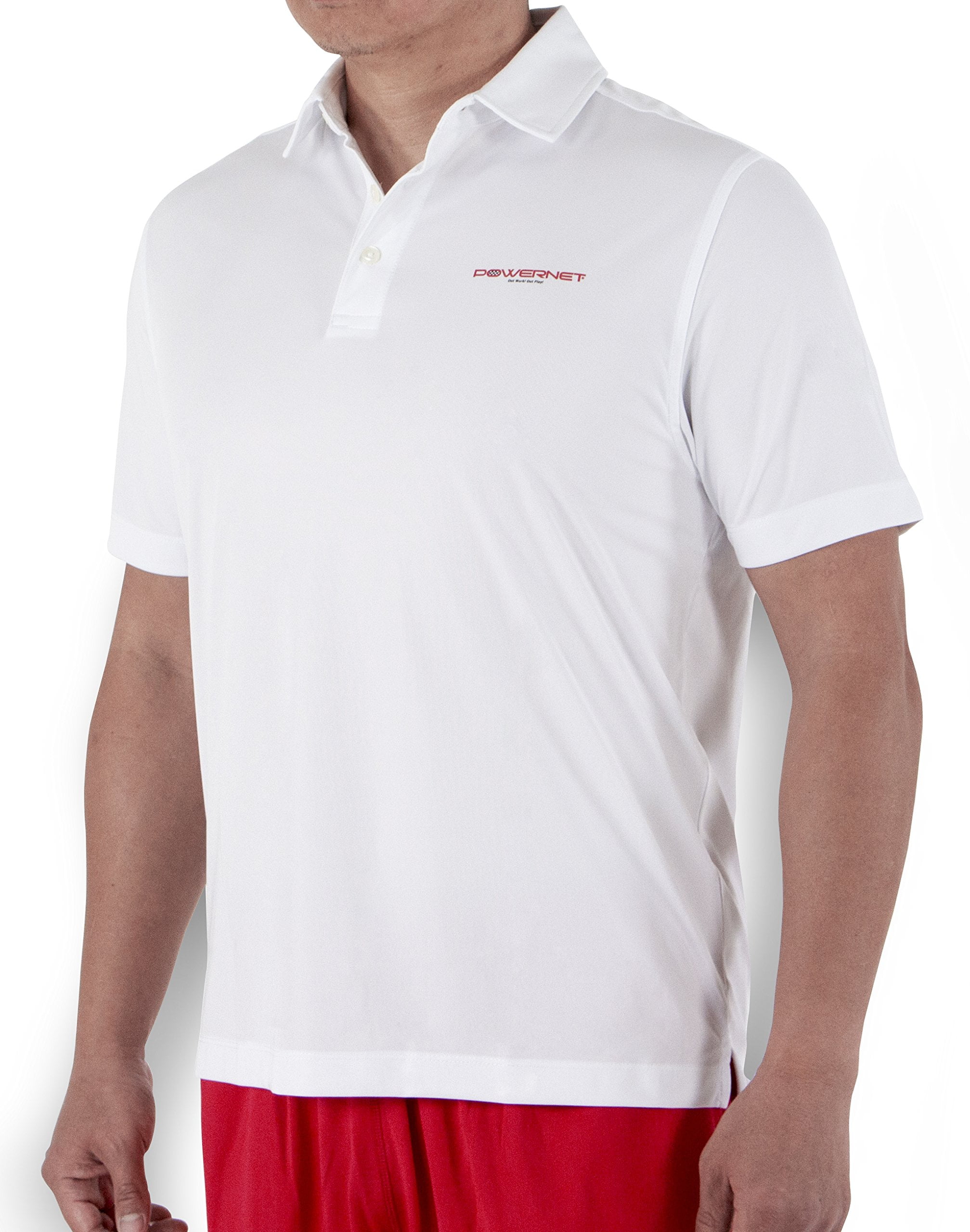 PowerNet Men's Performance Golf Polo Shirt Short Sleeve Loose Fit ...