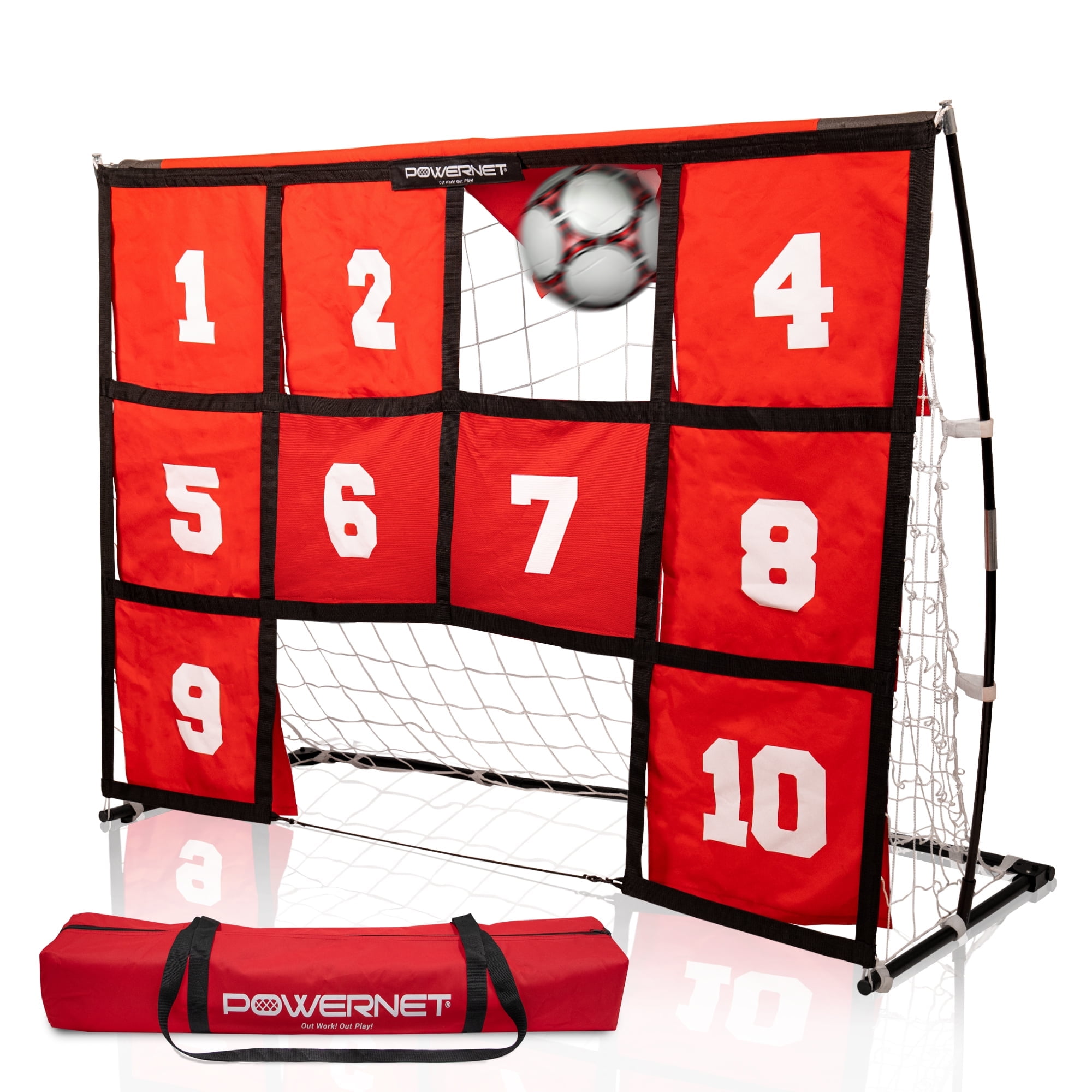 PowerNet Numbered Target Soccer Goal, 6x4 FT Soccer Net, 10 Numbered ...