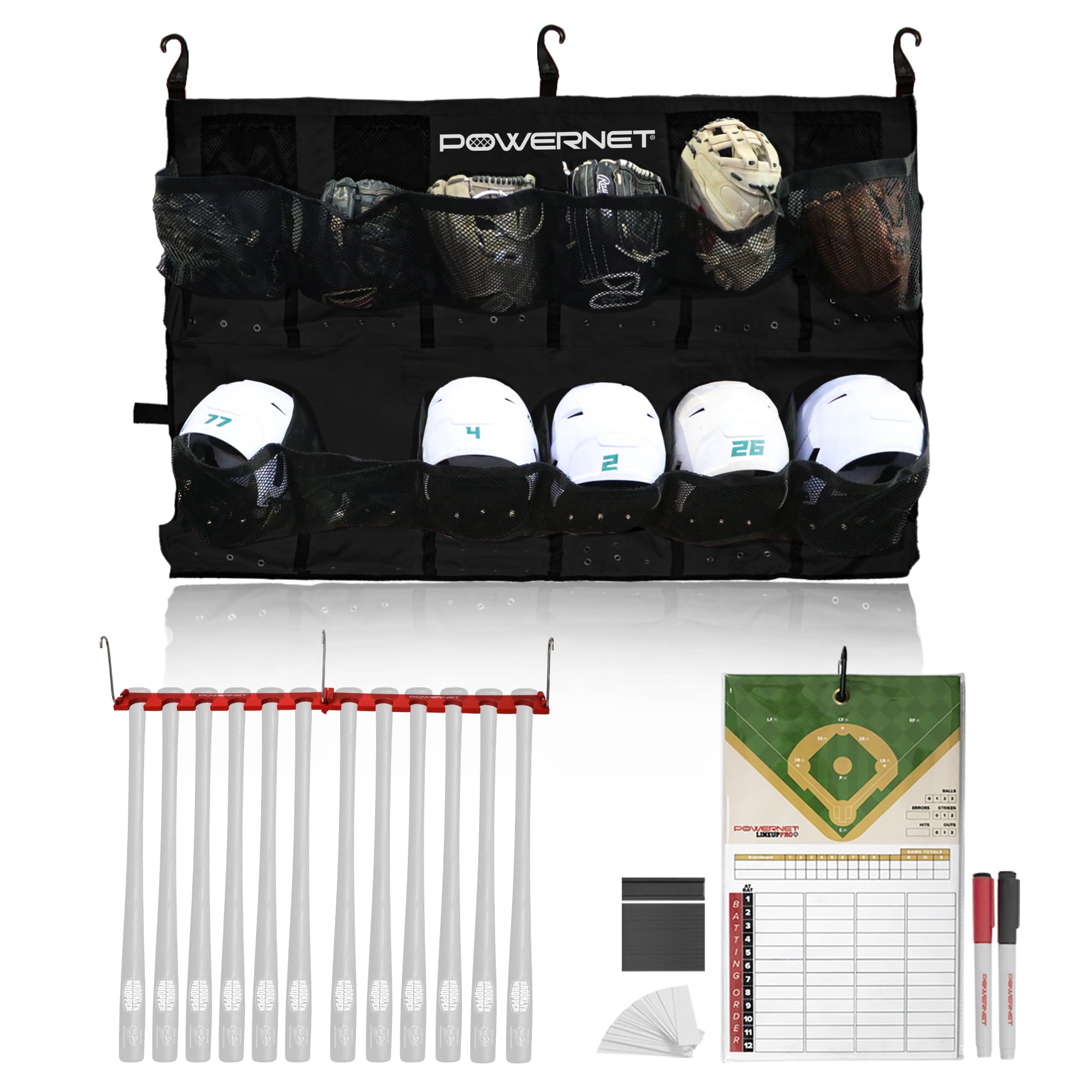 Powernet On Deck Team Bundle, Dugout Organizer for Baseball & Softball ...