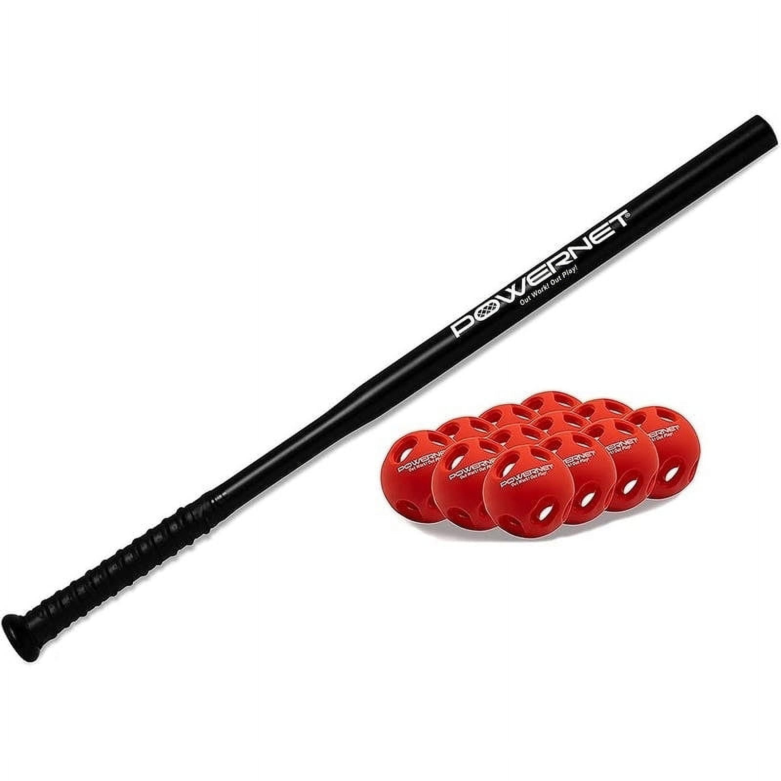 Baseball PowerNet Training Bat & 12 Micro Crushers for Precise Hit ...