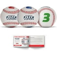 PowerNet Pitch Vision Training Baseballs, 4 Multicolored Numbered Sides, Free Training Guide ...