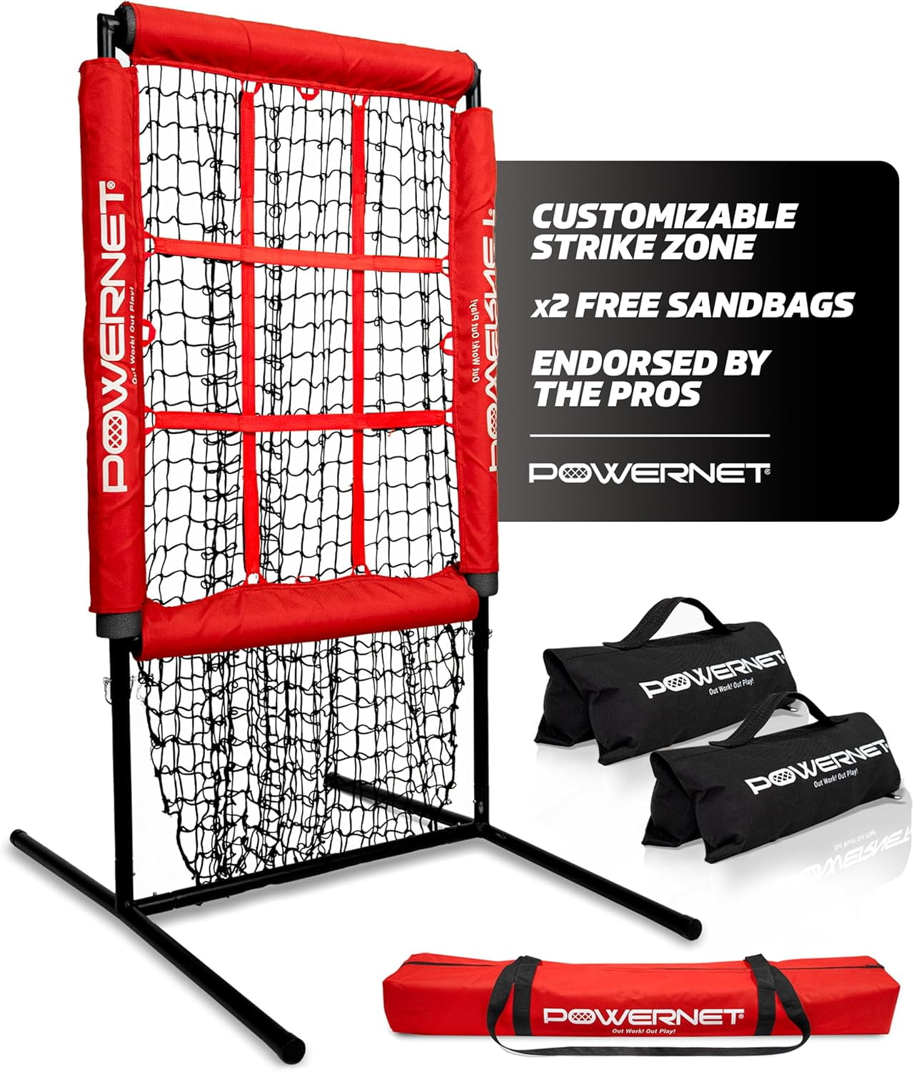 PowerNet Pitching Zone Pro Strike Zone Softball & Baseball Net ...