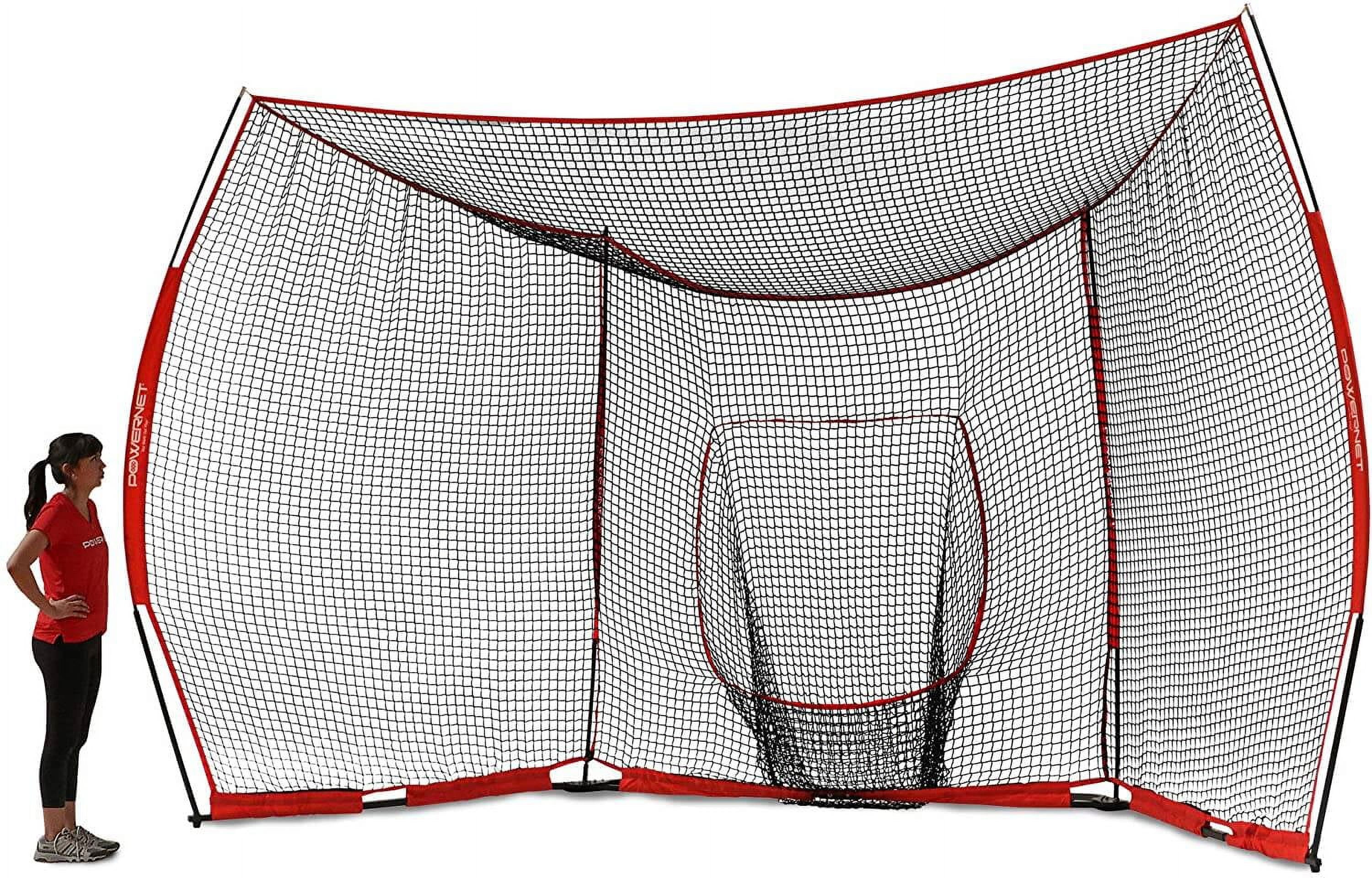 PowerNet Portable Baseball Backstop, 16x9 FT Collapsible Net, Batting ...