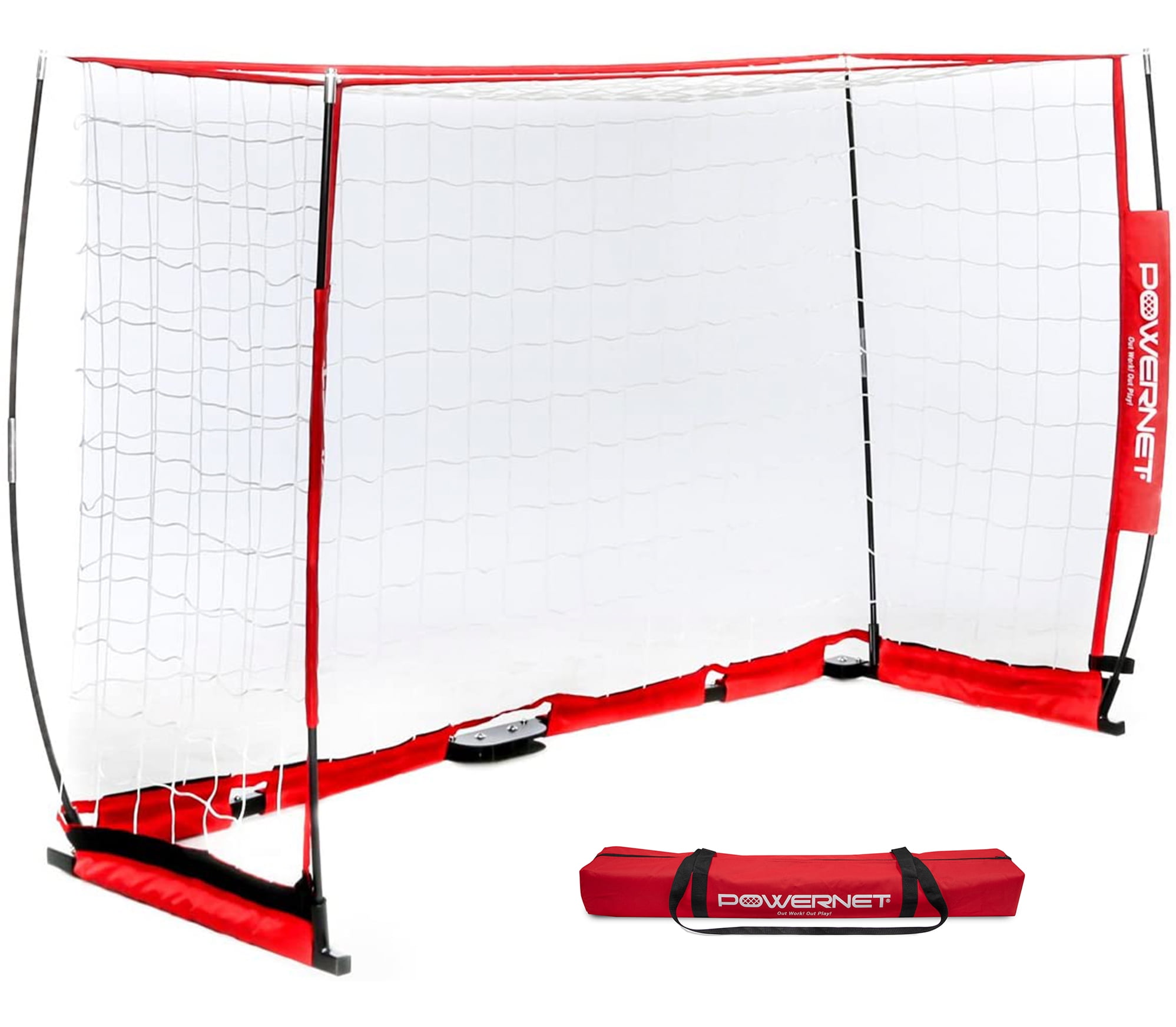 PowerNet Portable Futsal Soccer Goal, Soccer Net with Collapsible Steel ...