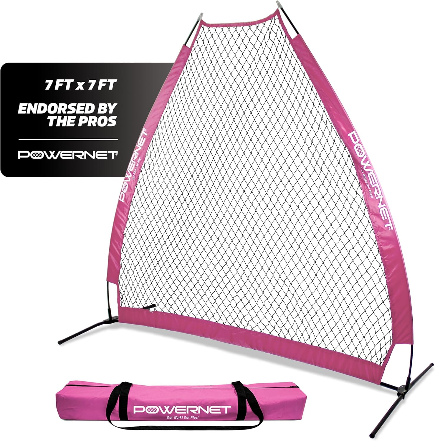 PowerNet Portable Softball & Baseball Batting Practice Pitching Screen ...