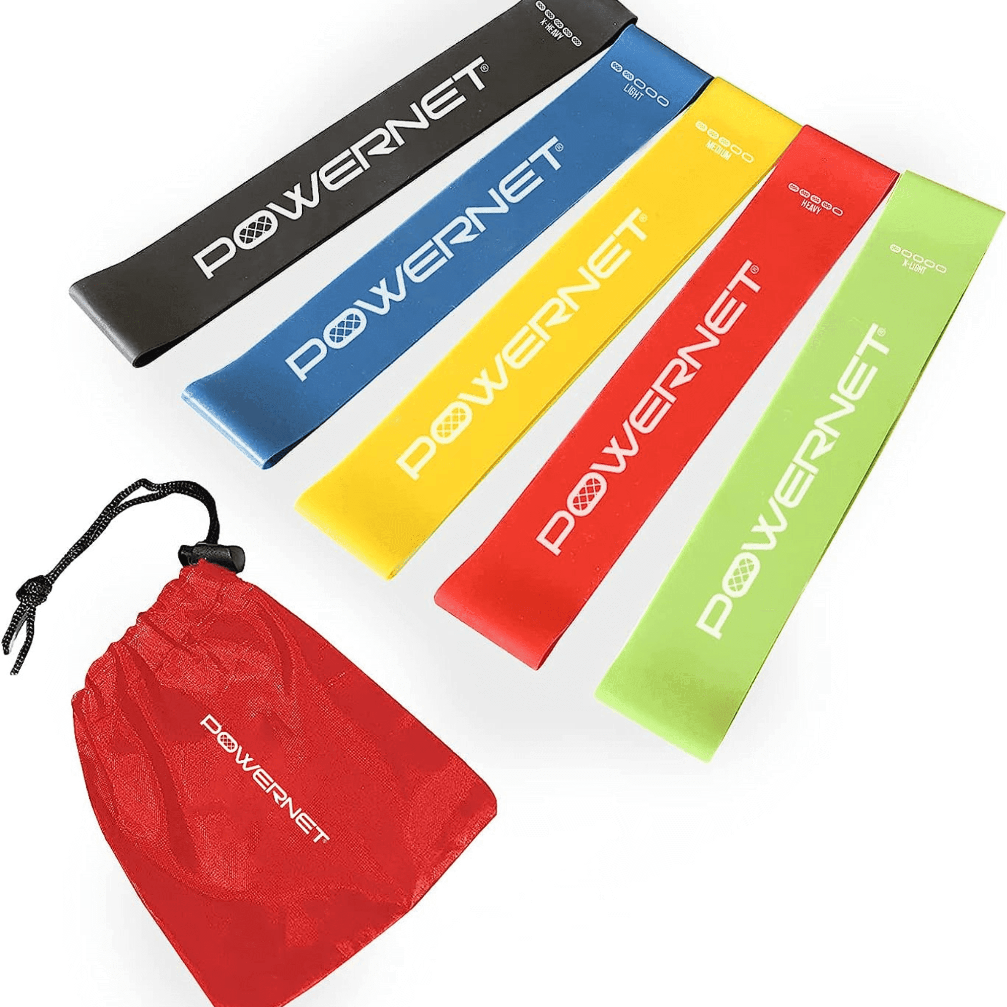 PowerNet Resistance Loop Exercise Bands, Color-Coded Resistance Bands ...