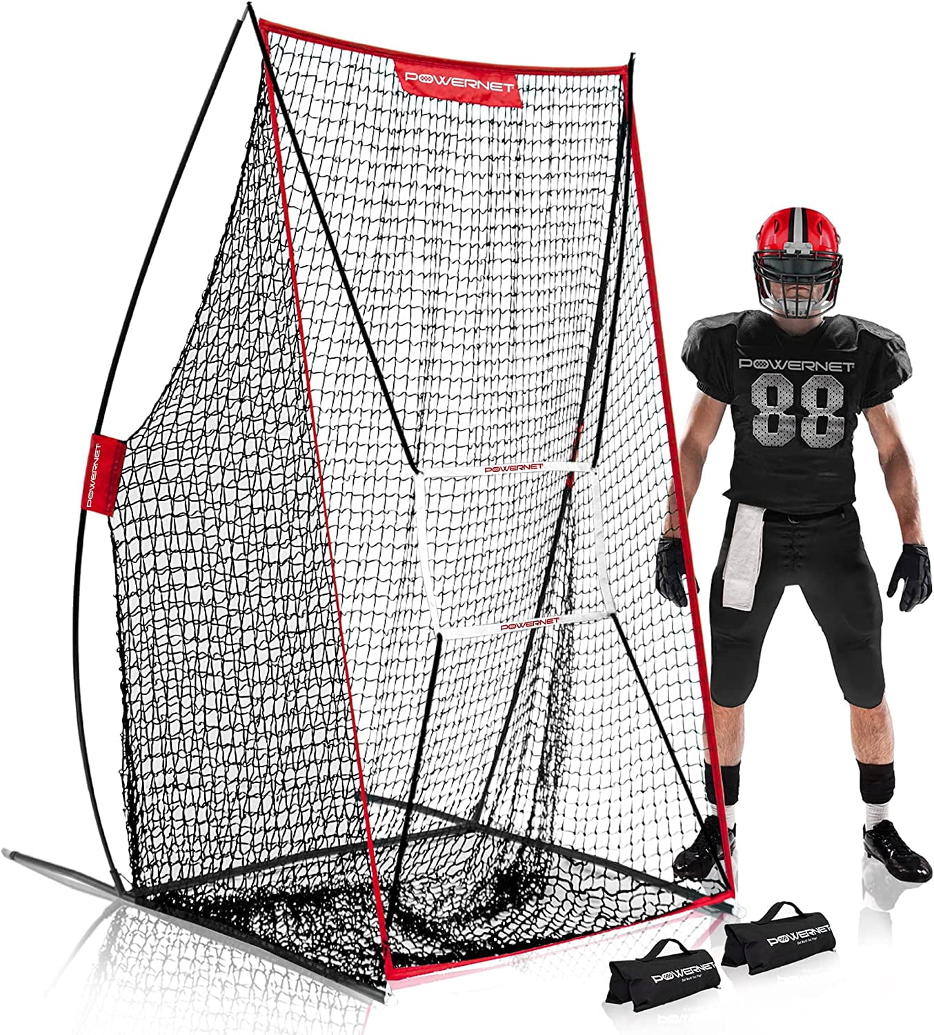 PowerNet Sideline Trainer, 7 x 4 FT Football Kicking Net, Great for ...