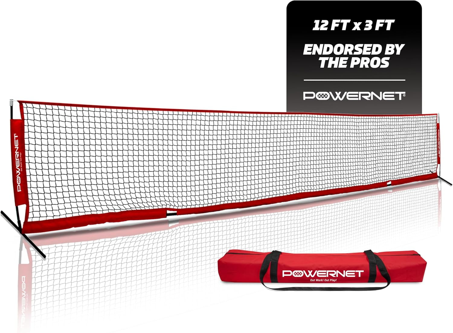 PowerNet Soccer Tennis Net, Portable Instant, Indoor Outdoor, Metal ...