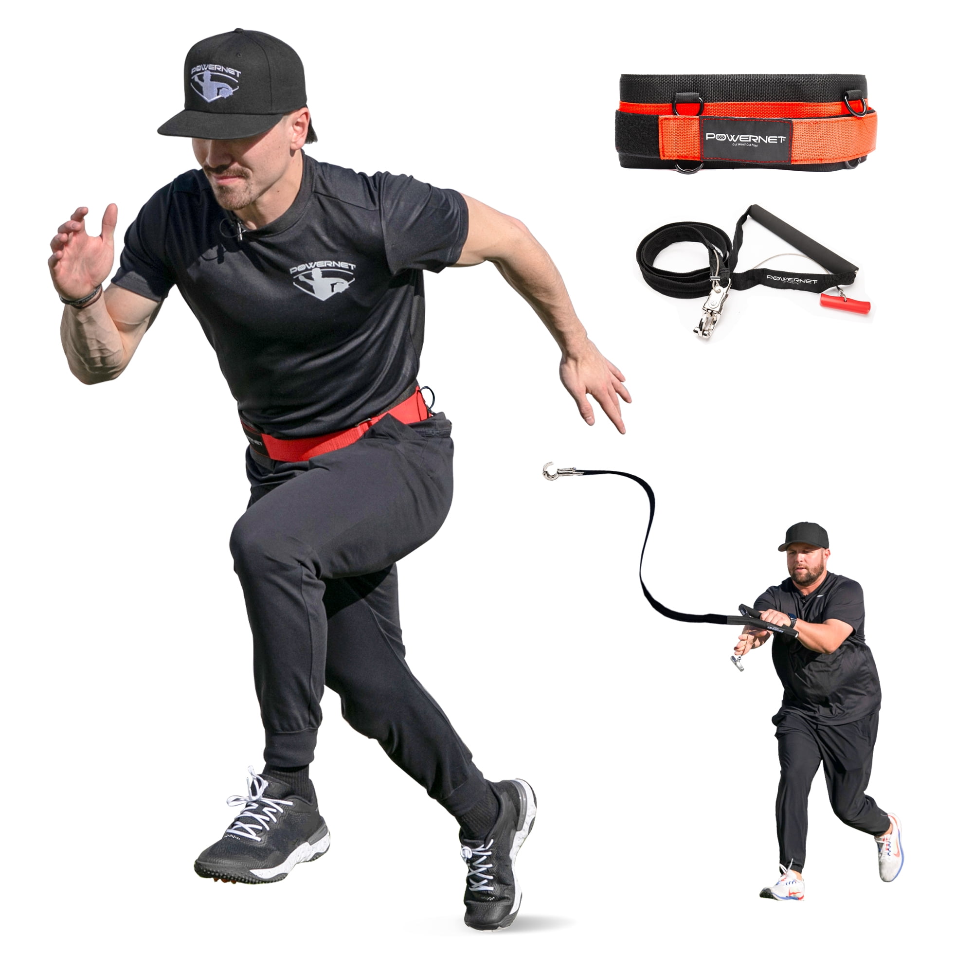 PowerNet Tension Trainer for Speed & Agility, Resistance Band Running Belt with Quick Release ...
