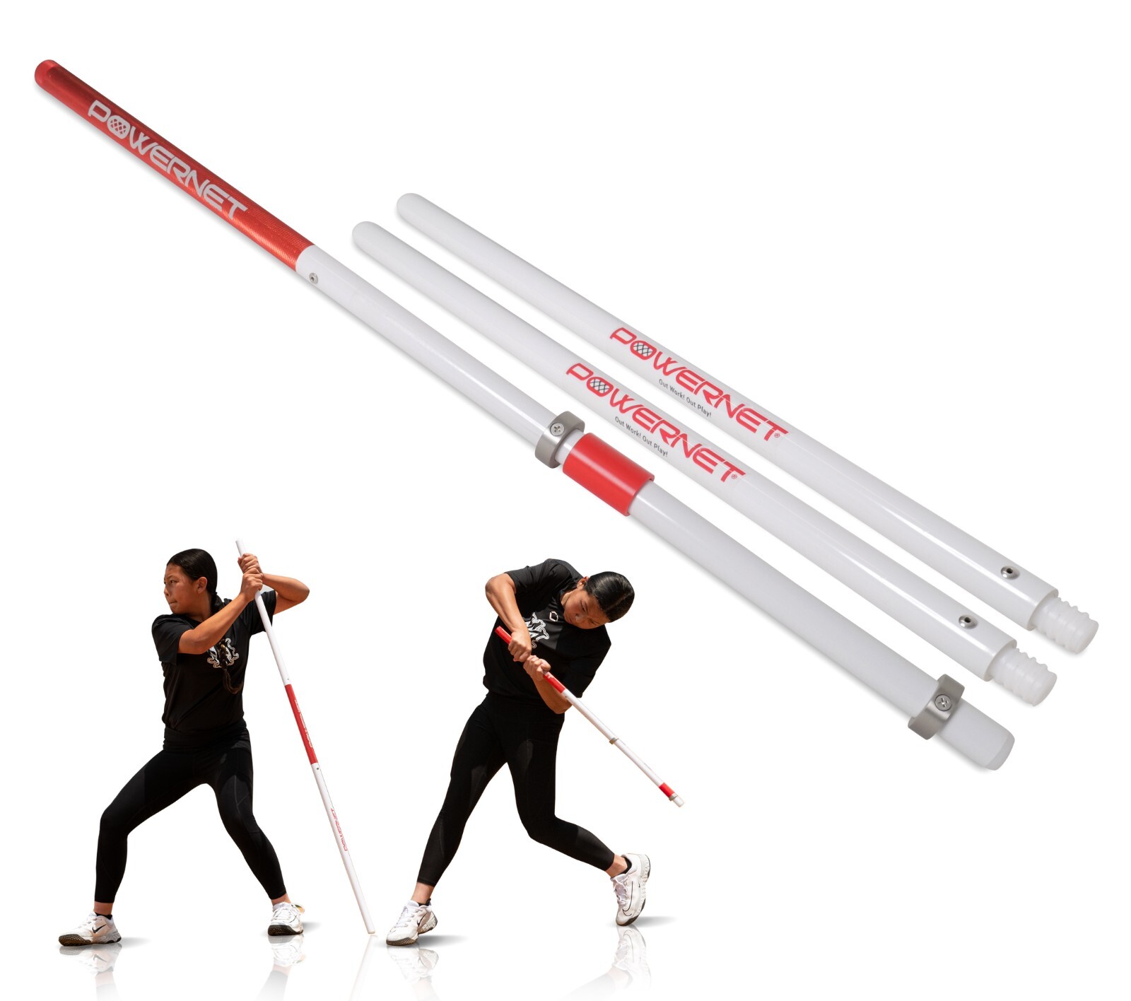 PowerNet Training Click Stick PVC Combo | Baseball Softball Bat Swing ...