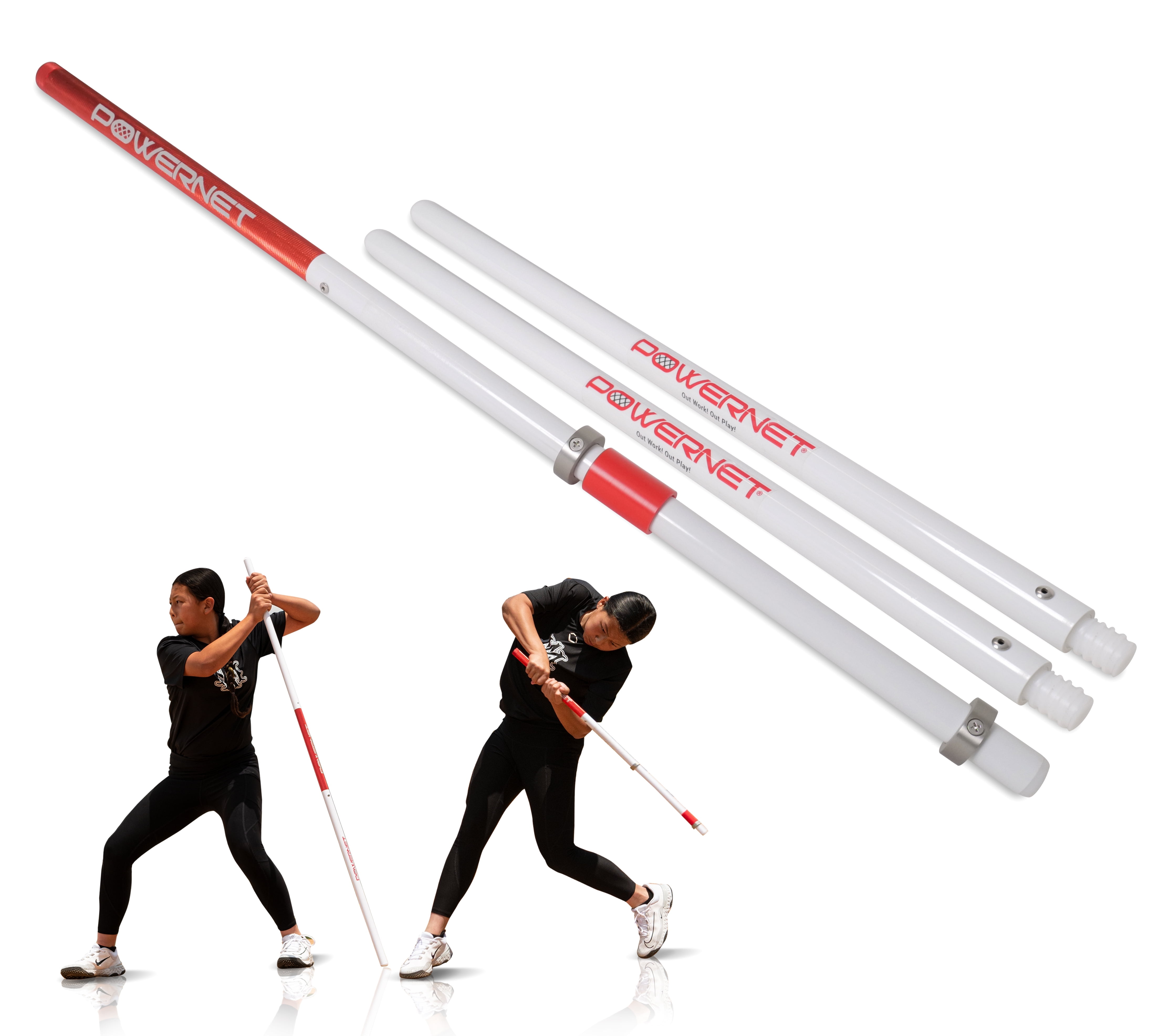 PowerNet Combo PVC/Click Stick Softball Baseball Swing Trainer ...