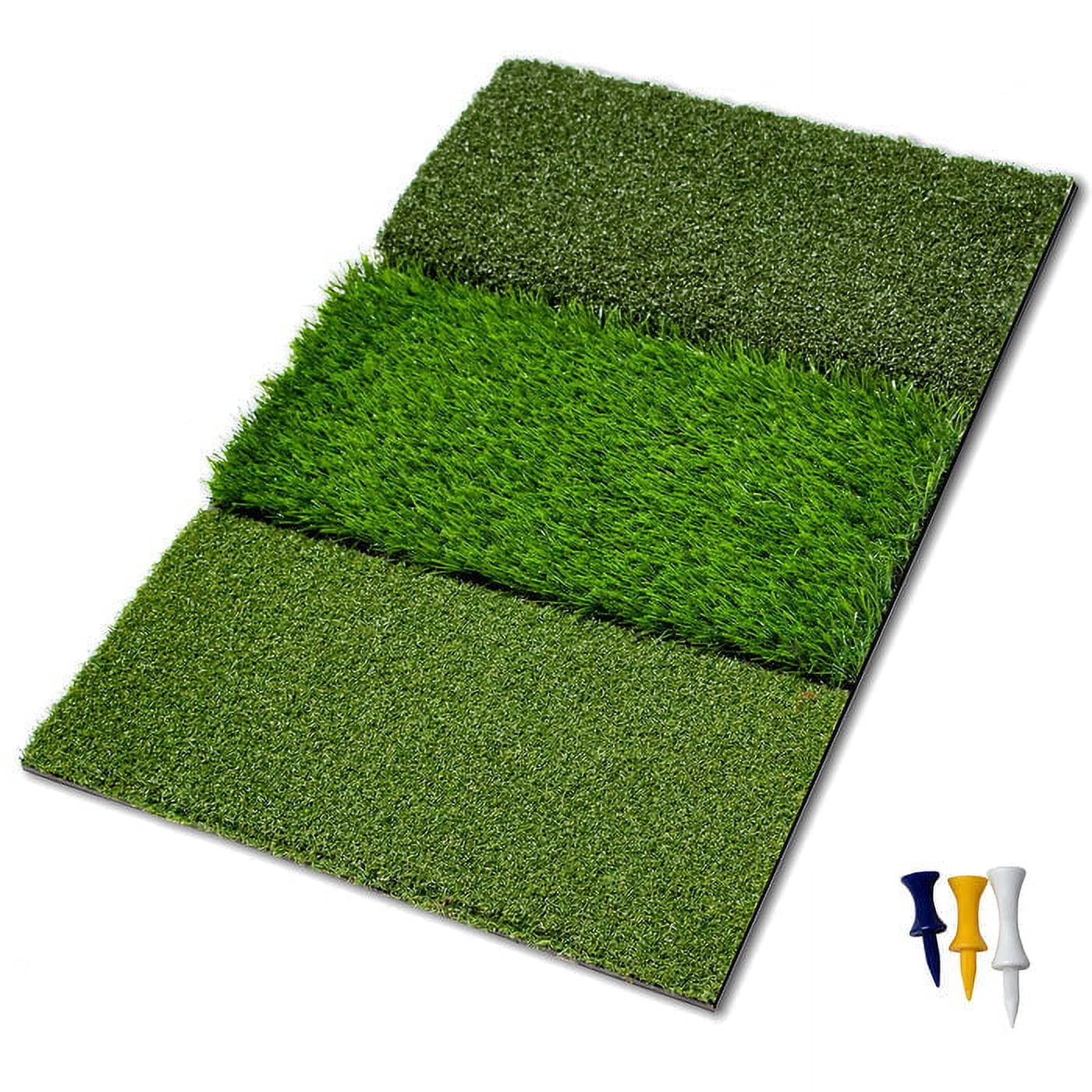 PowerNet Tri-Turf Golf Hitting Mat, Artificial Grass Golf Practice Mat ...