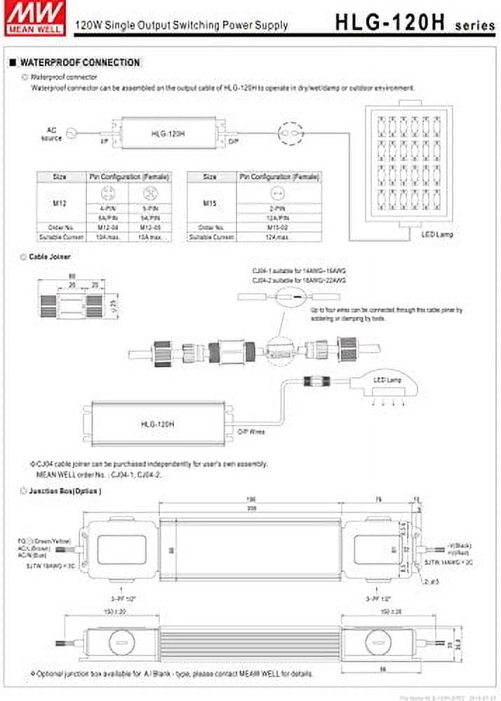[PowerNex] Mean Well HLG-120H-30A 30V 4A 120W Single Output LED Switching Power Supply - Walmart.com