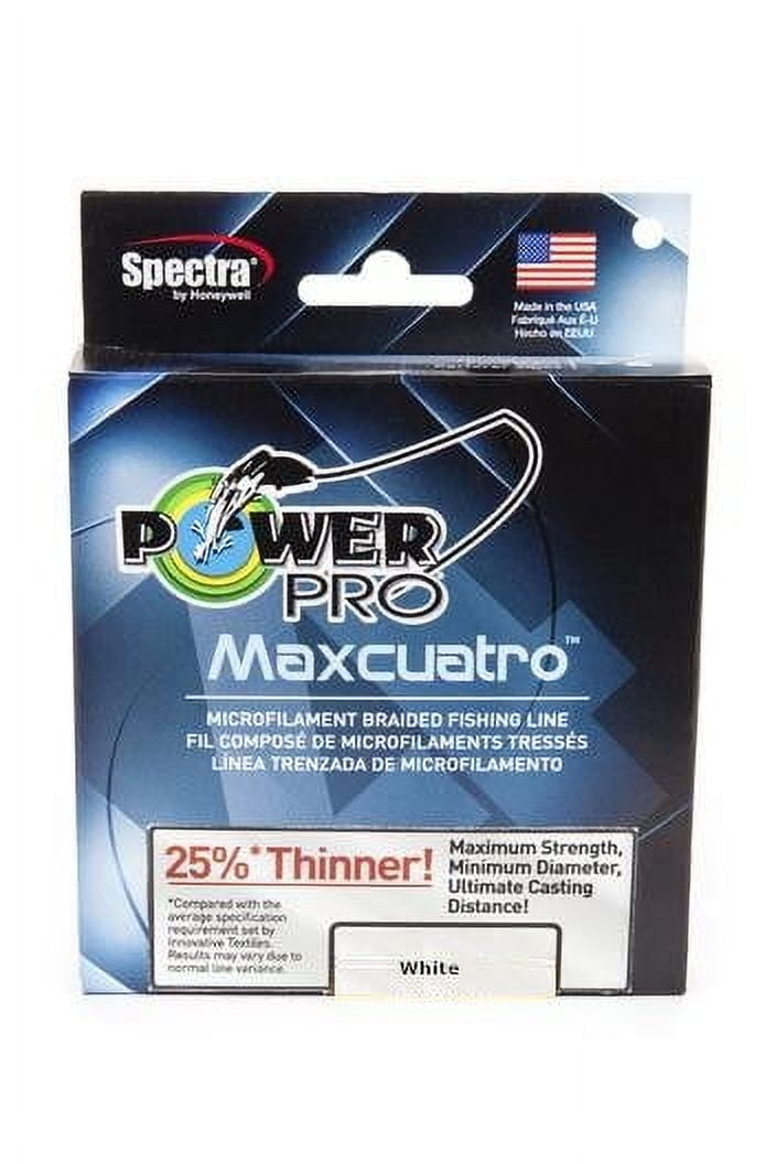 PowerPro Braided Fishing Line, Maxcuatro 50Lb 1500Yd Wht, [33400501500W ...
