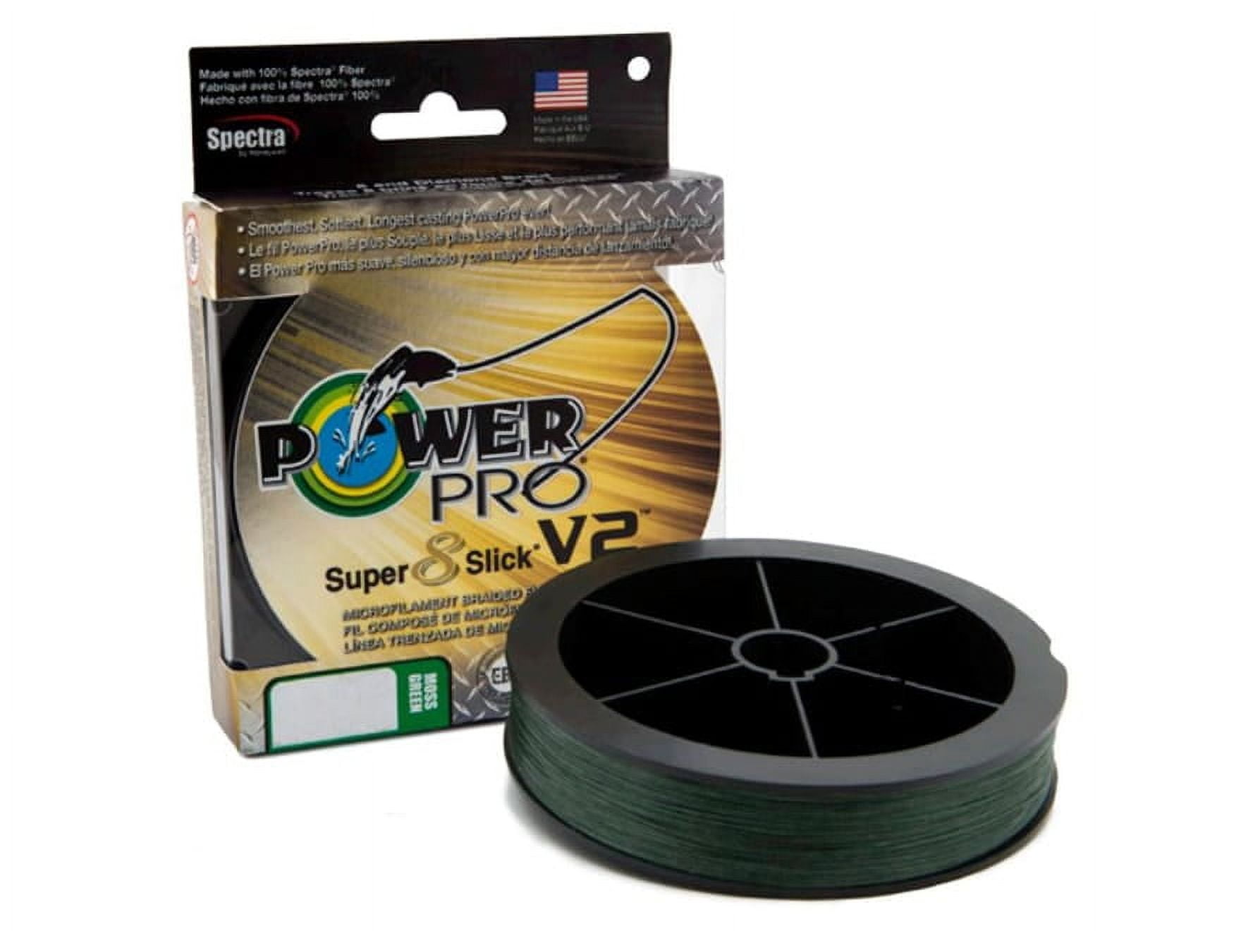 PowerPro Braided Fishing Line, Ppr Ssv2 30Lb 1500Yd Mossgrn ...