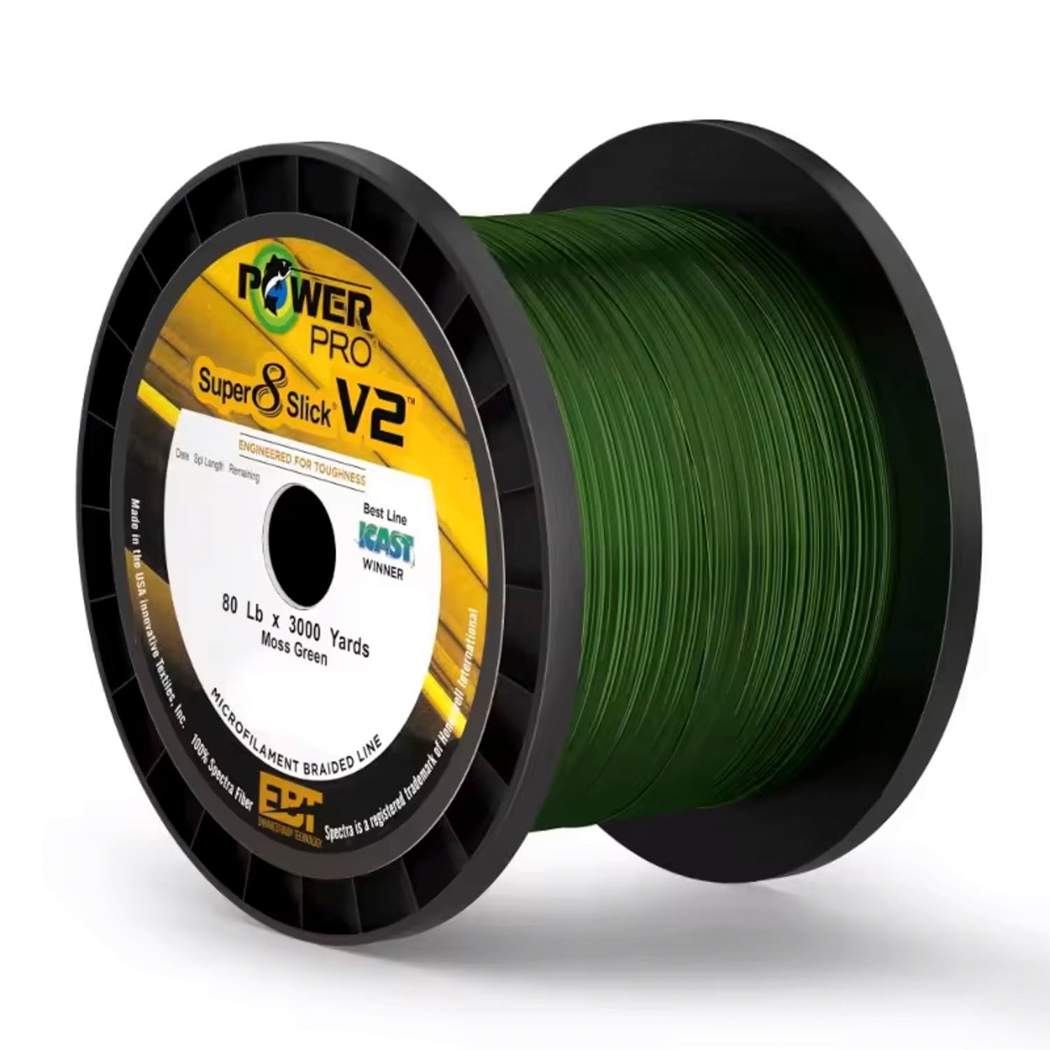 PowerPro Braided Fishing Line, Ppr Ssv2 8Lb 3000Yd Mossgrn ...