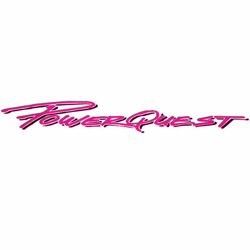 PowerQuest Boat Decal | Hot Pink / Charcoal Logo Sticker - Walmart.com