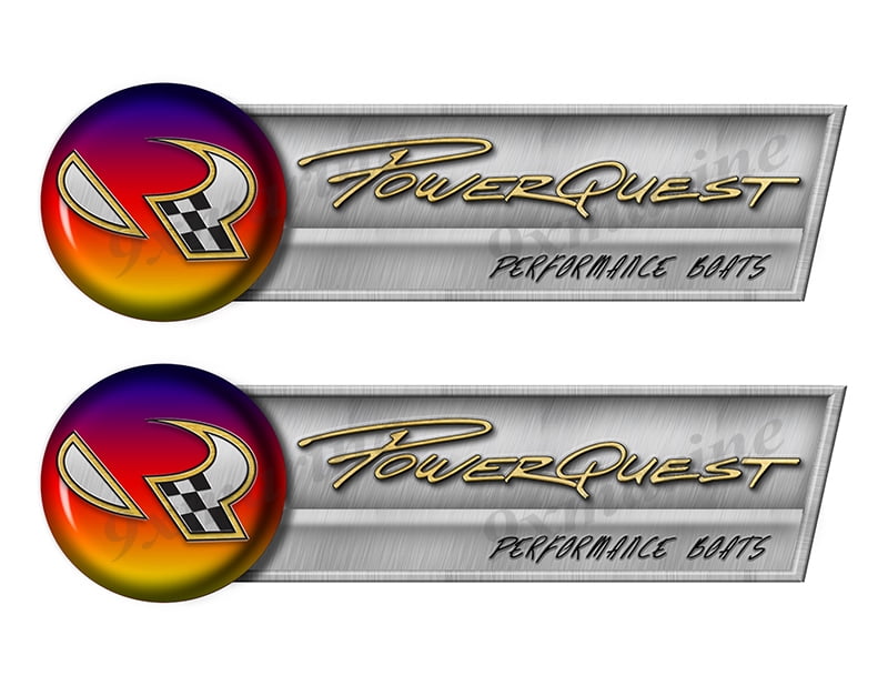 PowerQuest Retro Sticker set - 10"x3". Remastered Name Plate - Walmart.com
