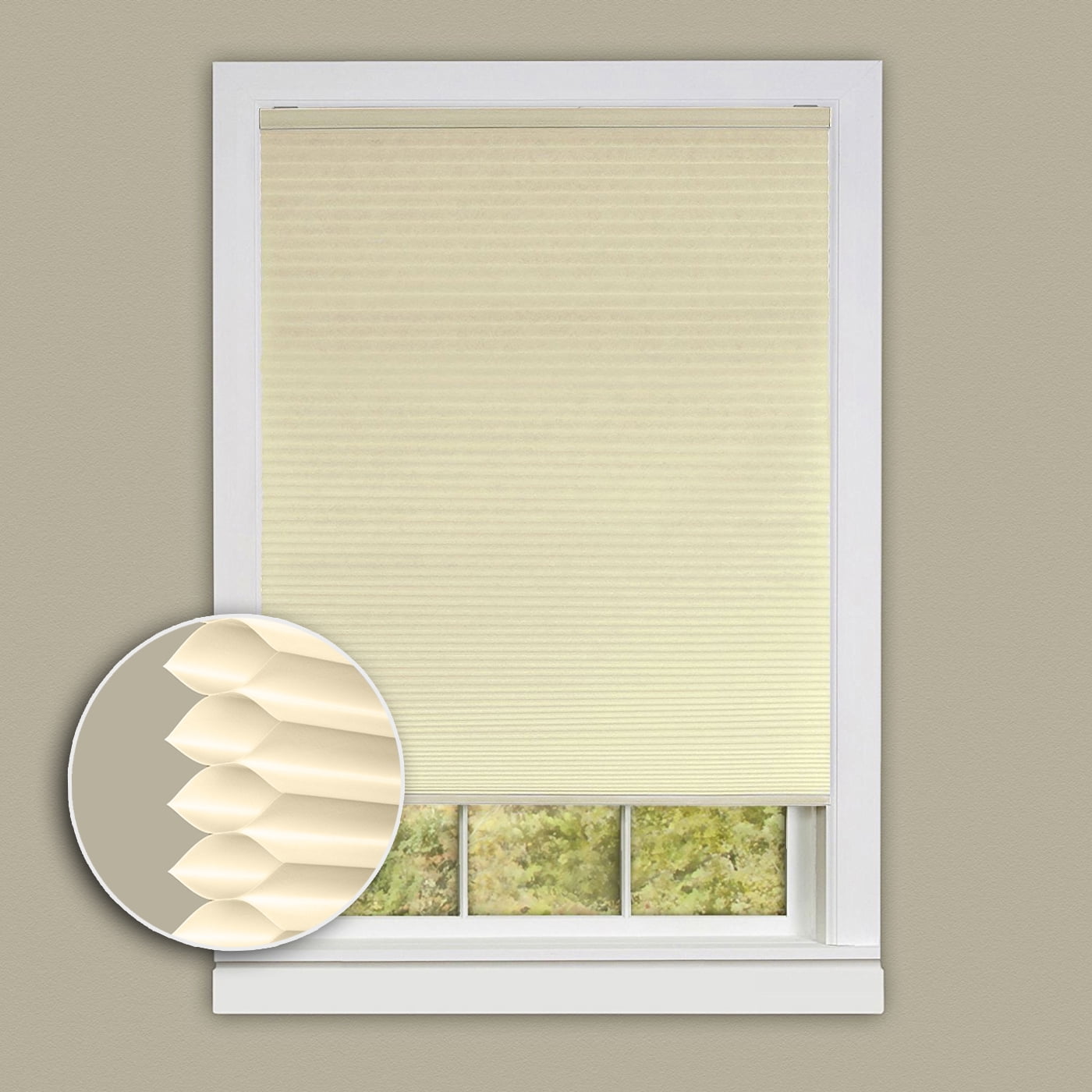 PowerSellerUSA Cordless Window Shades for Inside or Outside Mount, 3/8 ...