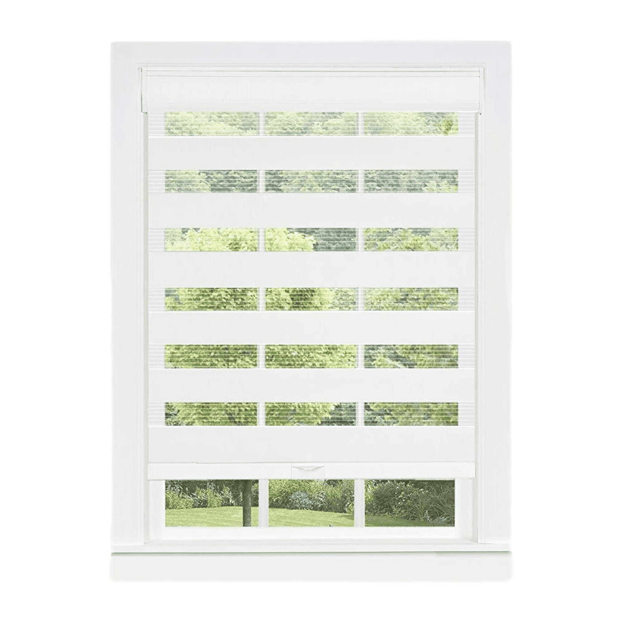 PowerSellerUSA Cordless Zebra Blinds Roller Shade, Celestial Sheer ...