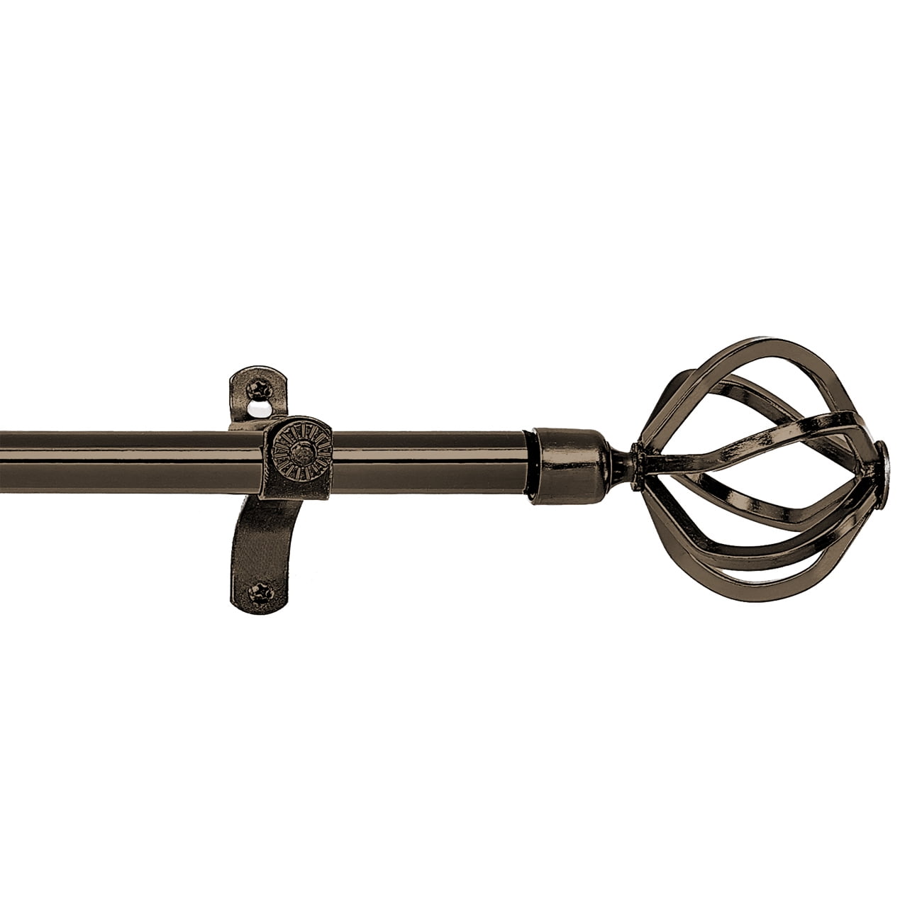 PowerSellerUSA Curtain Rod Birdcage Finials, Farmhouse Curtain Rod ...