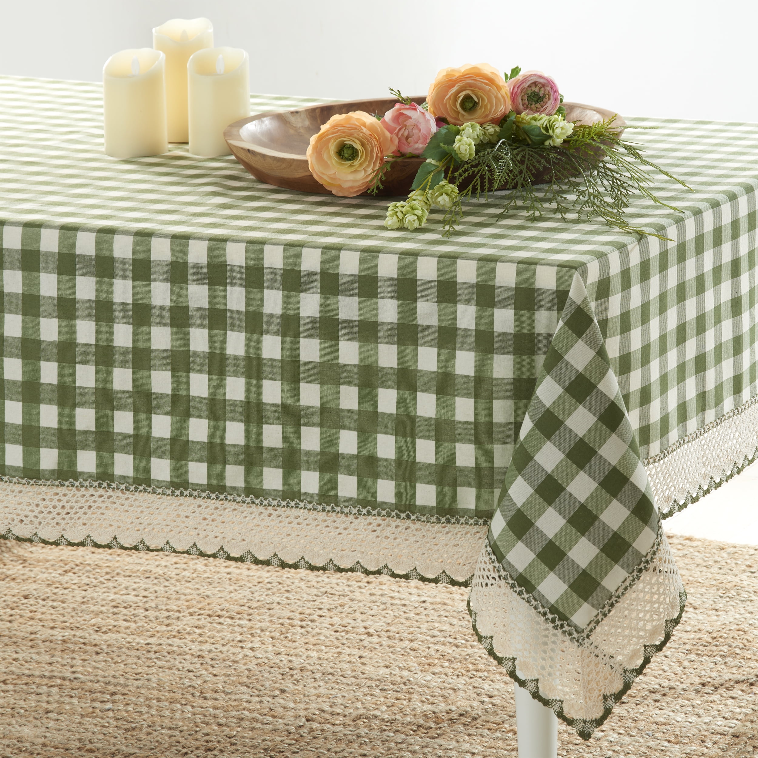PowerSellerUSA Dining Table Cloth Elegant Buffalo Plaid Cloth for ...