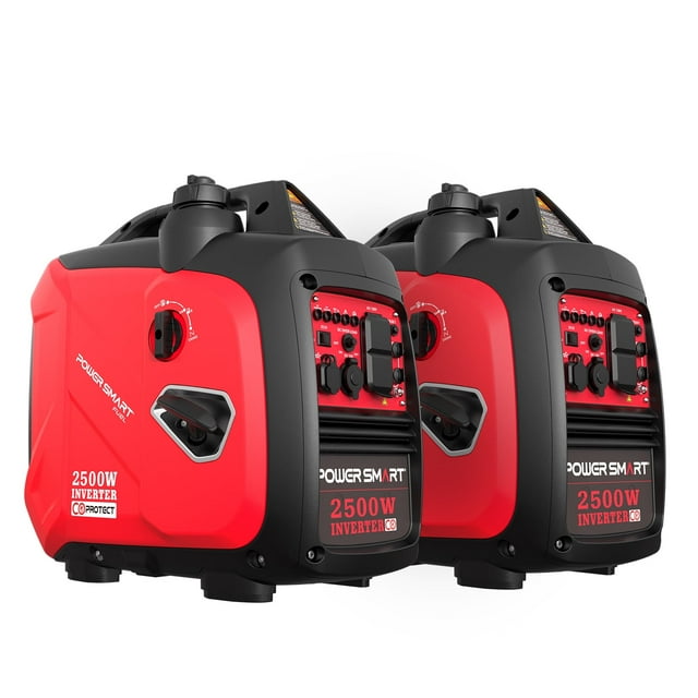 PowerSmart 2500W Portable Inverter Gas Generator, CO Detect Super Quiet ...
