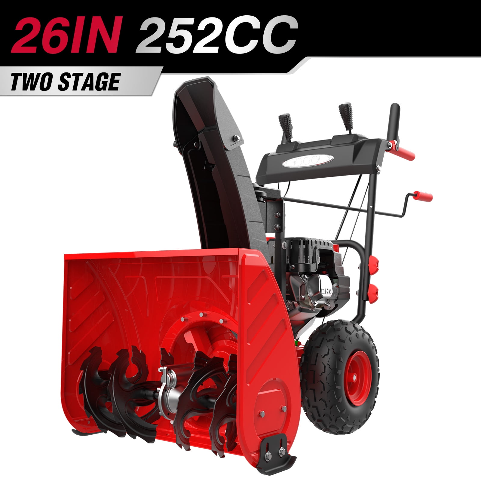 PowerSmart 26" 252cc Two-Stage Gas Powered Self-Propelled Snow Blowers ...