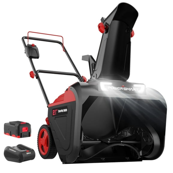 PowerSmart 24" Self-Propelled Gas Snow Blower, 212cc, Two-Stage Snow ...