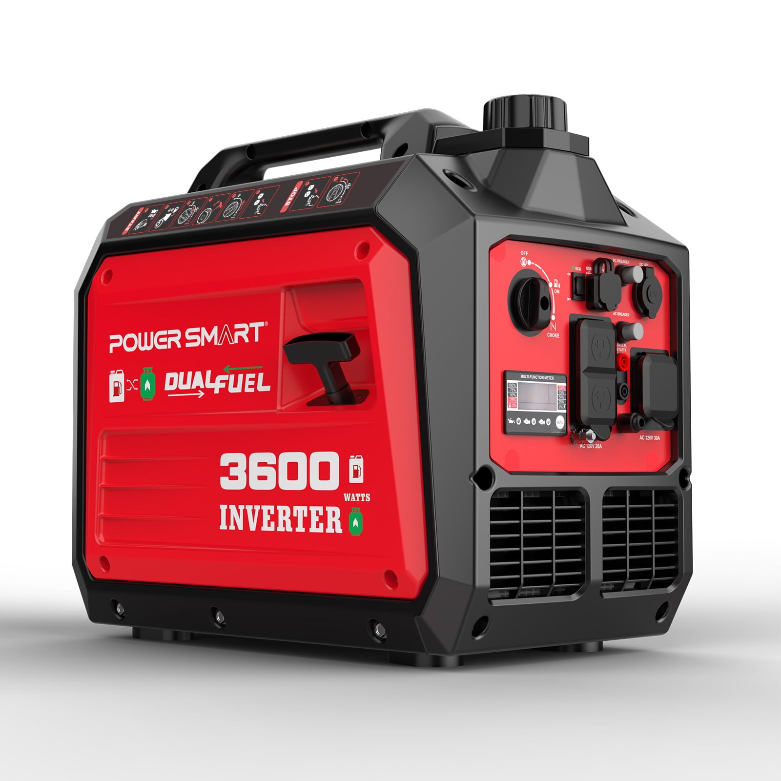 PowerSmart 3600/3200 Watt Dual Fuel Inverter Generator - Walmart.com