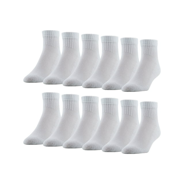 PowerSox Men's Cushion Quarter Socks, 12-Pack - Walmart.com