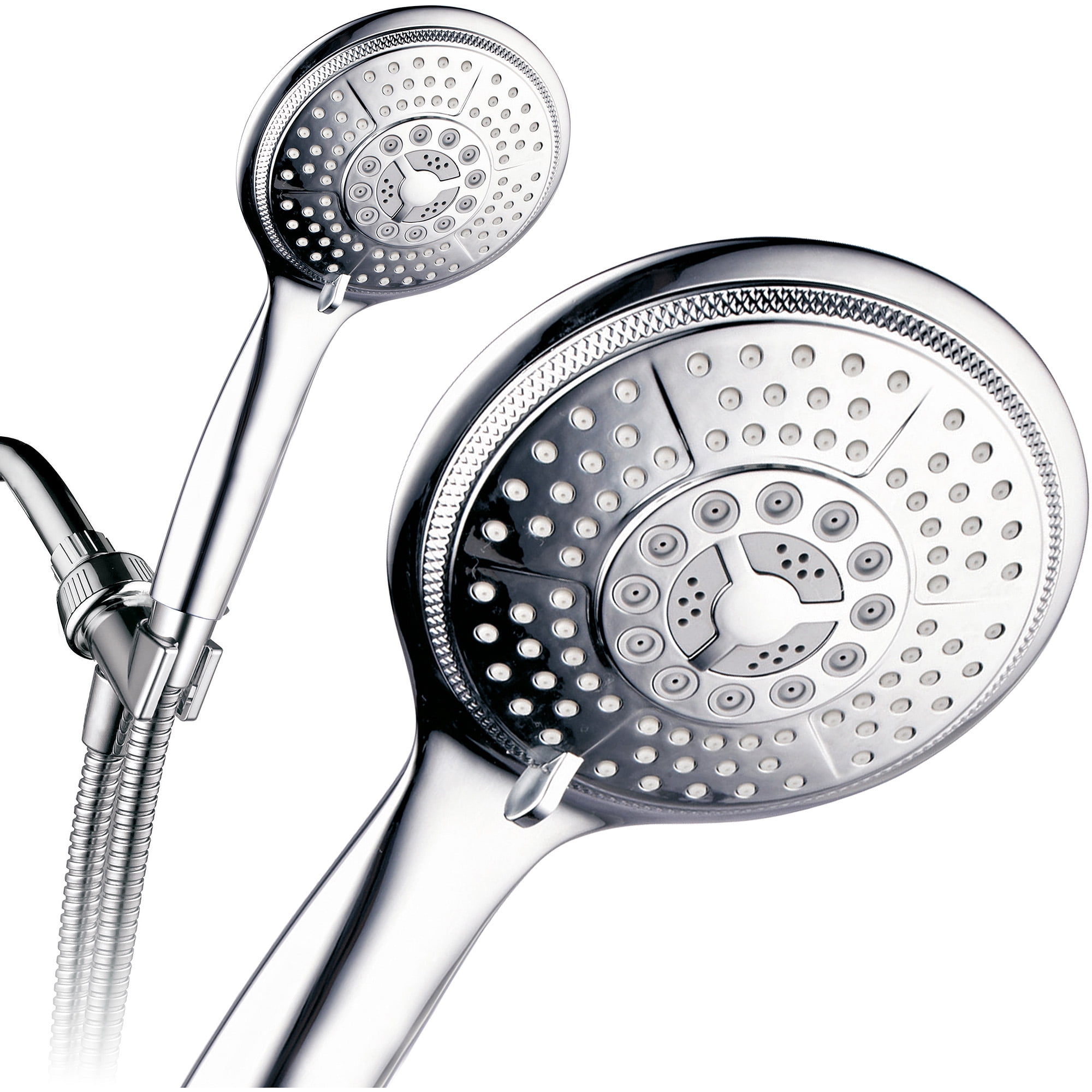 PowerSpa Extra-Large 5" Face 7-Setting Luxury Rainfall Hand Shower ...
